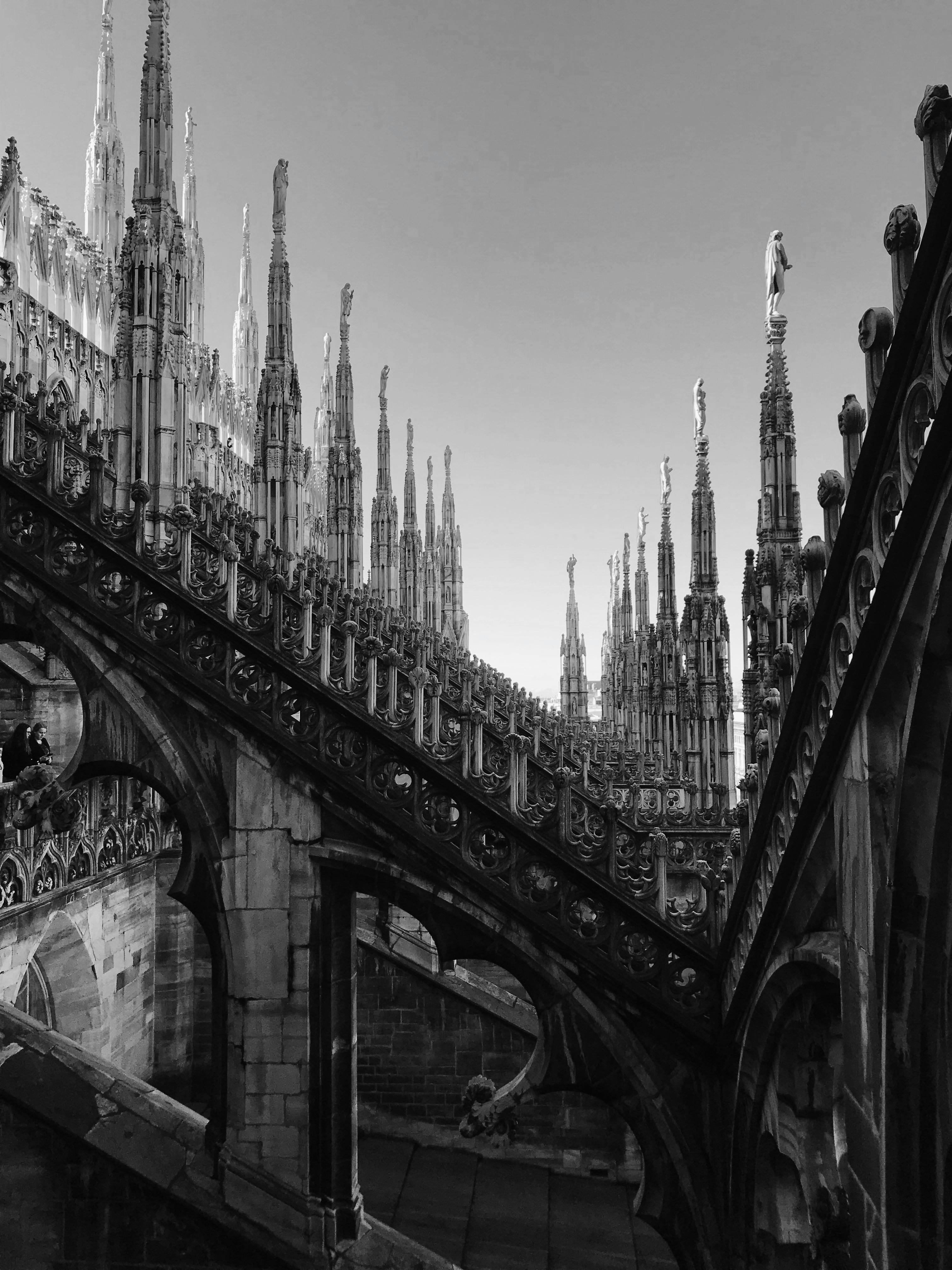 Grayscale Photograph of the Santa Severa Castle · Free Stock Photo