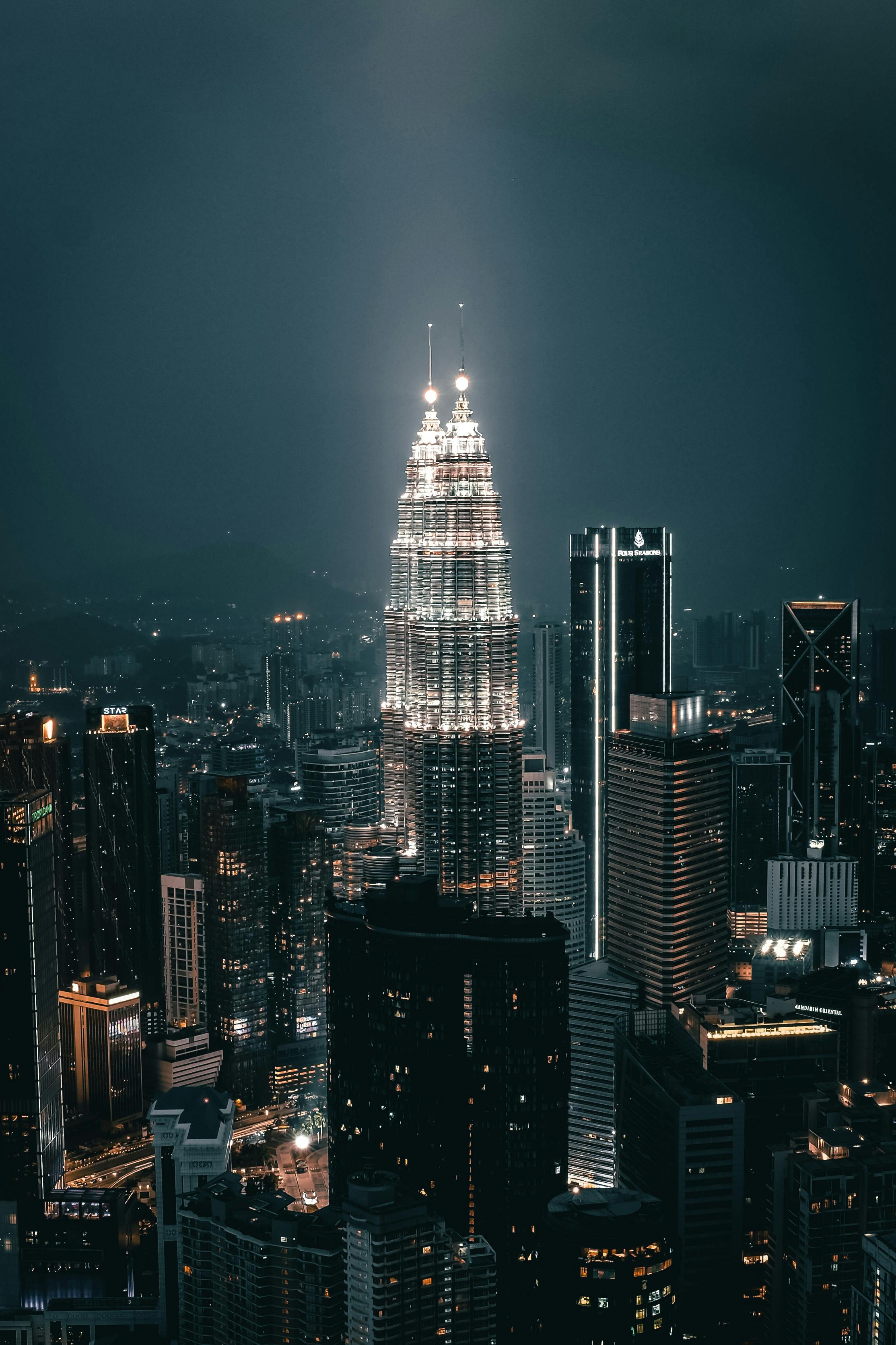 High Rise Building during Night Time · Free Stock Photo