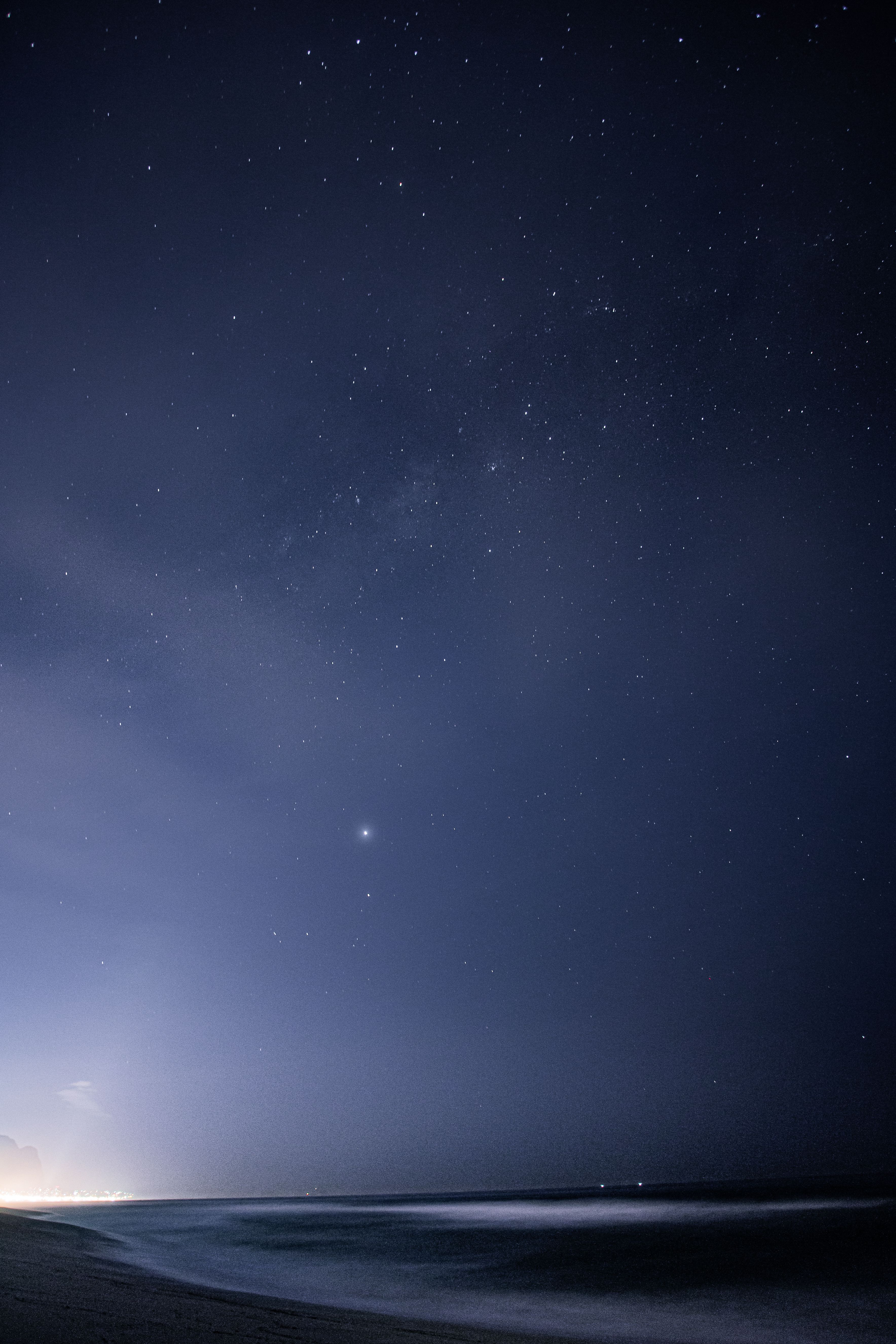 Ocean View During Night Time · Free Stock Photo