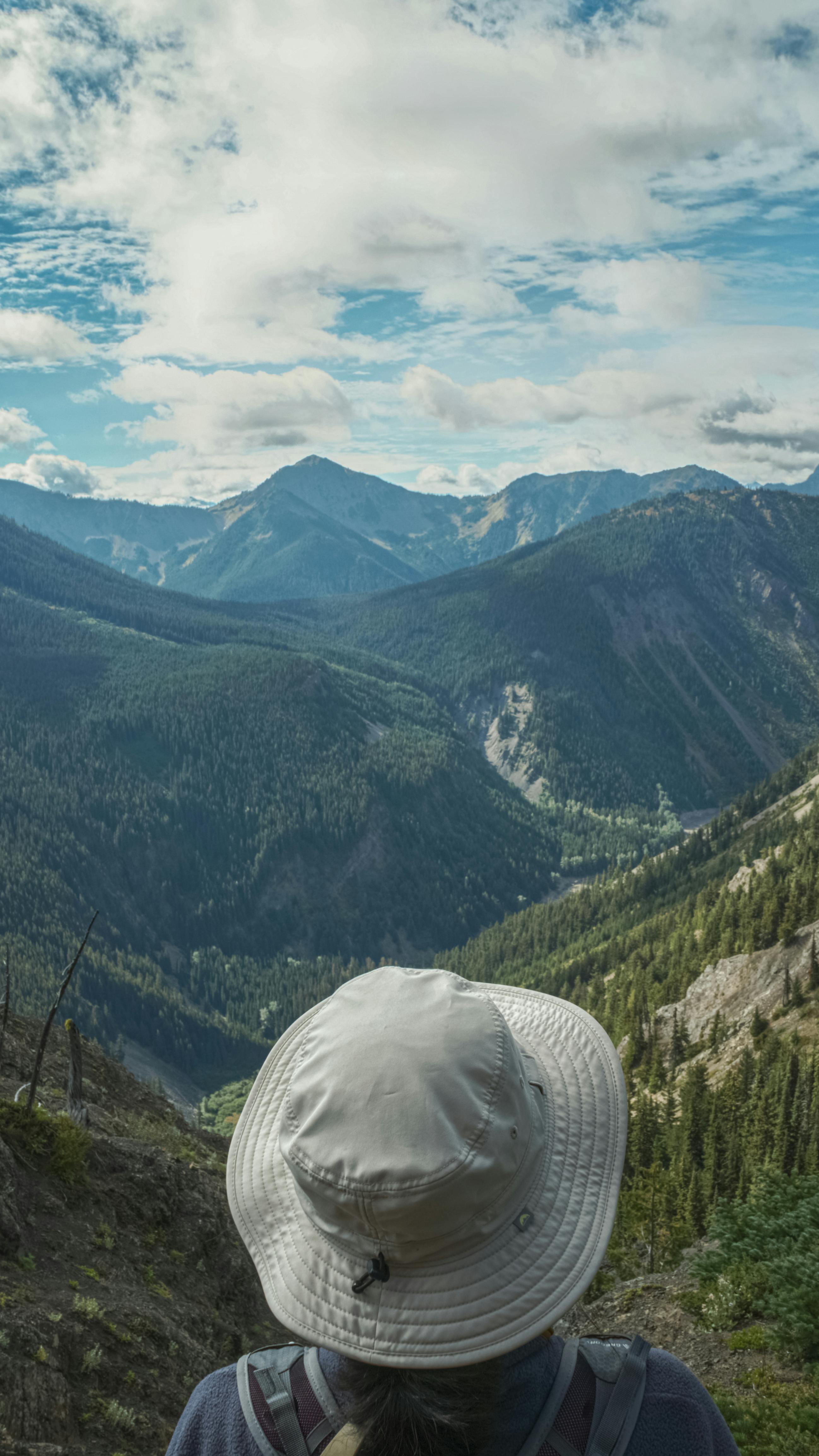 Person overlooking Mountain Ranges · Free Stock Photo