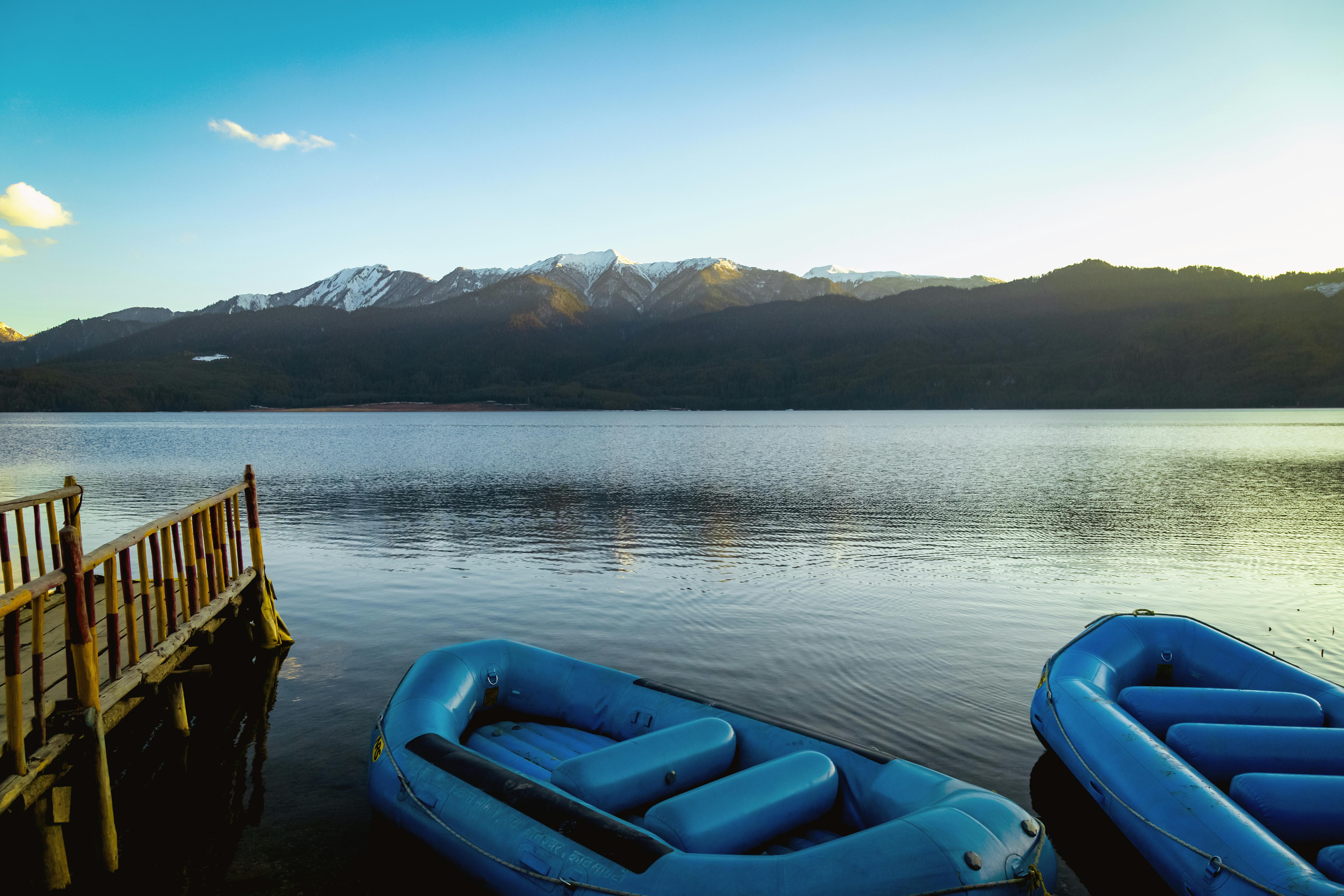 Inflatable Boats on a Lake · Free Stock Photo