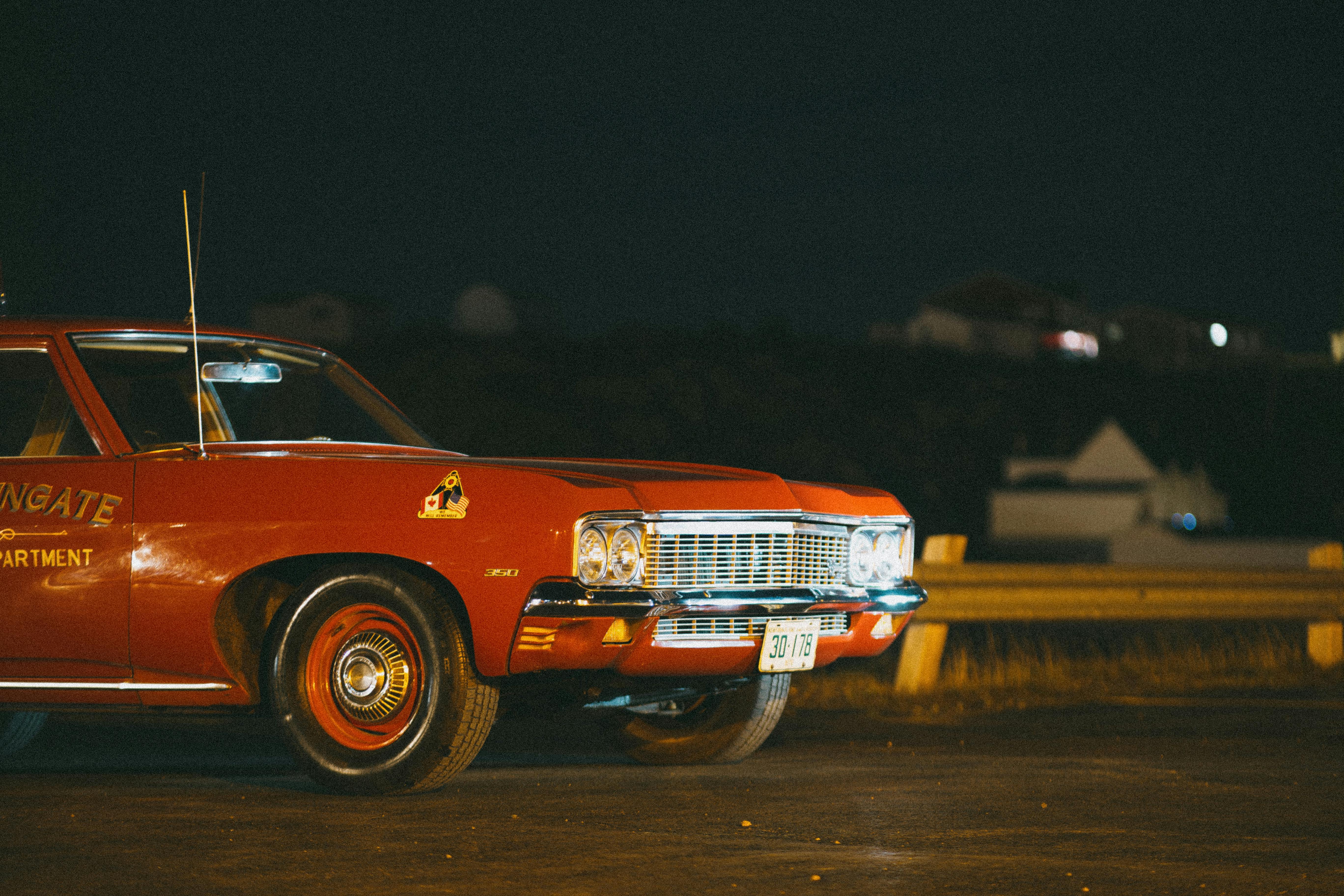 Red Car Parked on the Parking Lot · Free Stock Photo