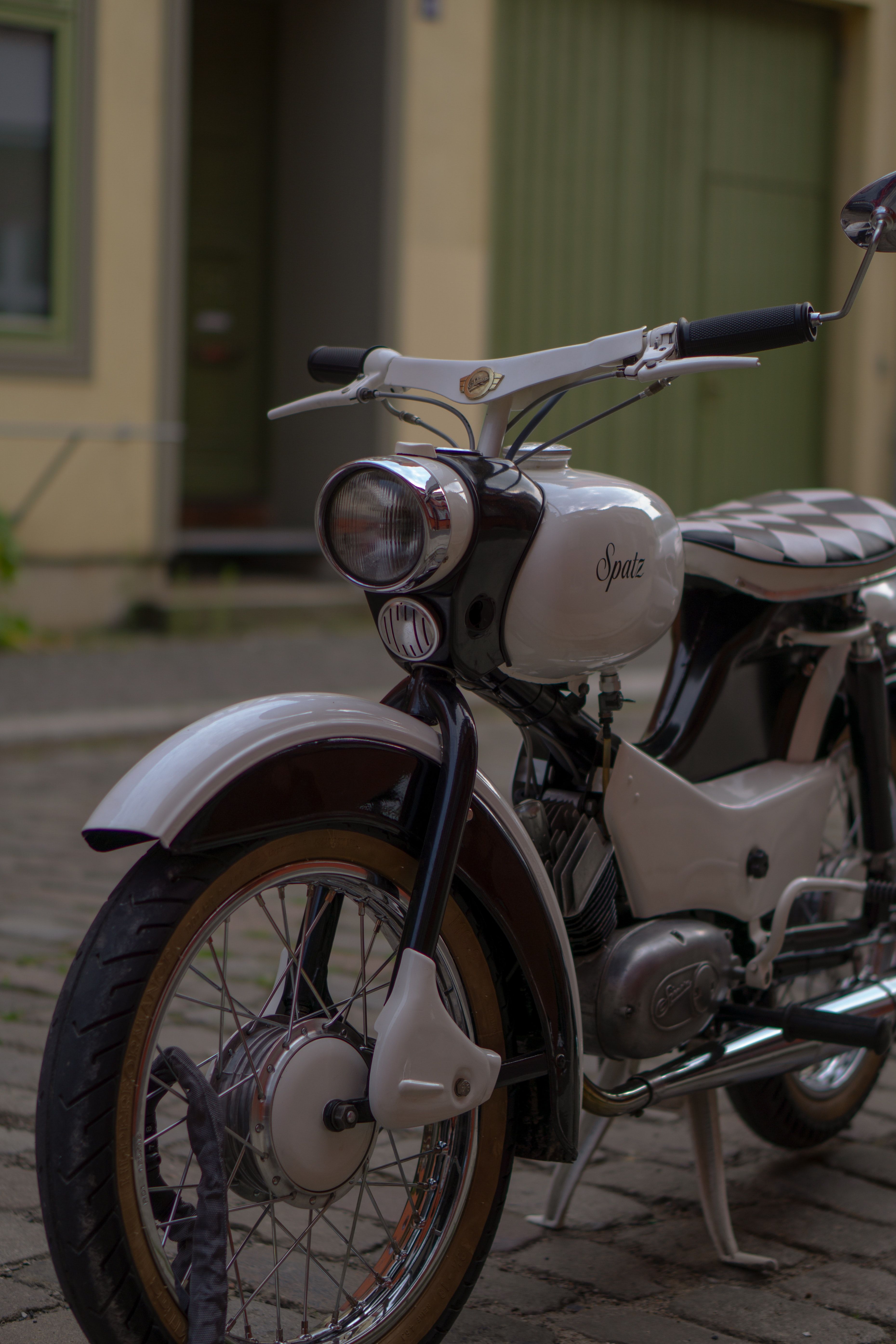 White Motorcycle Parked on the Street · Free Stock Photo
