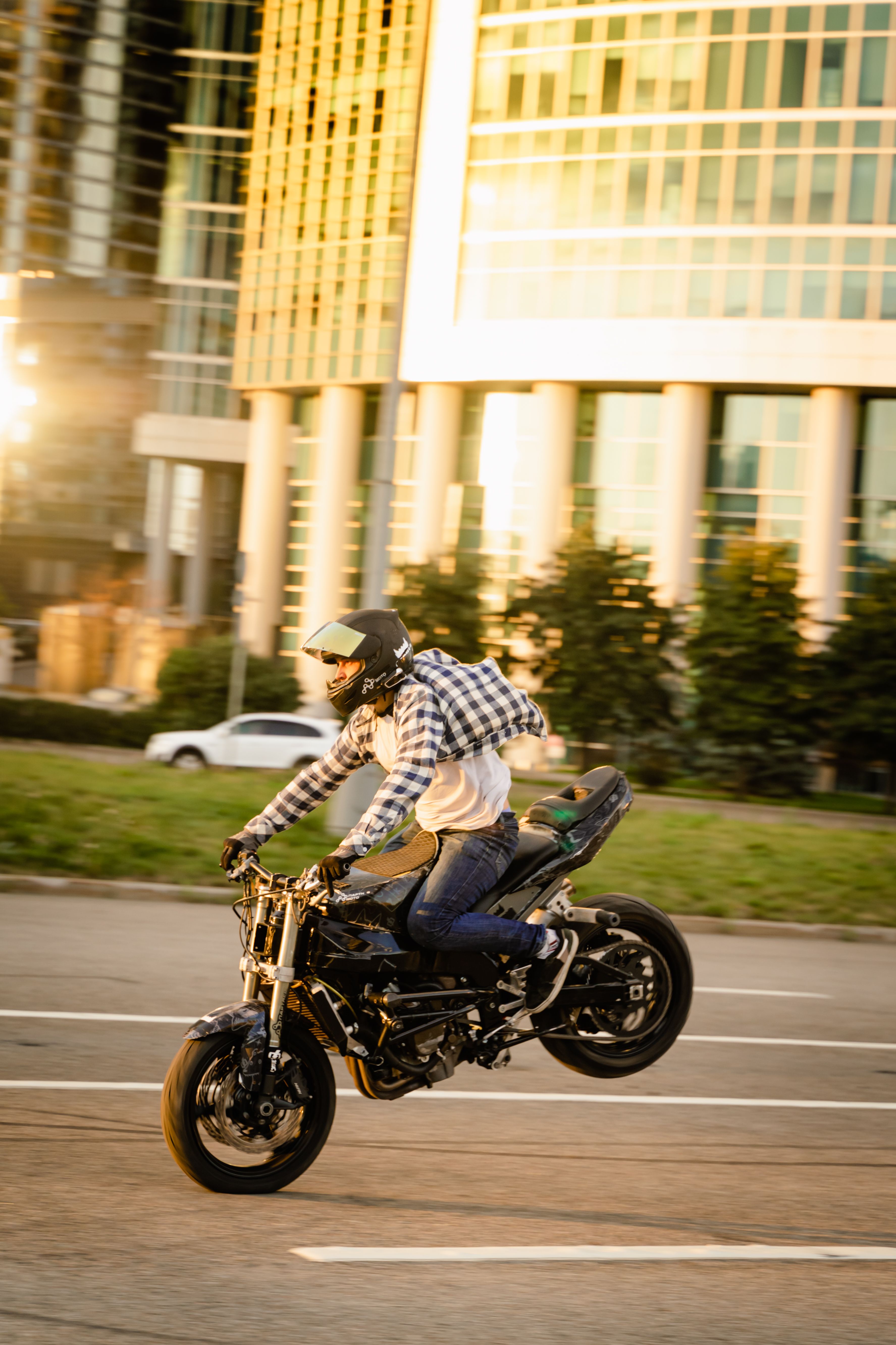 Person Doing a Motorcycle Stunt · Free Stock Photo