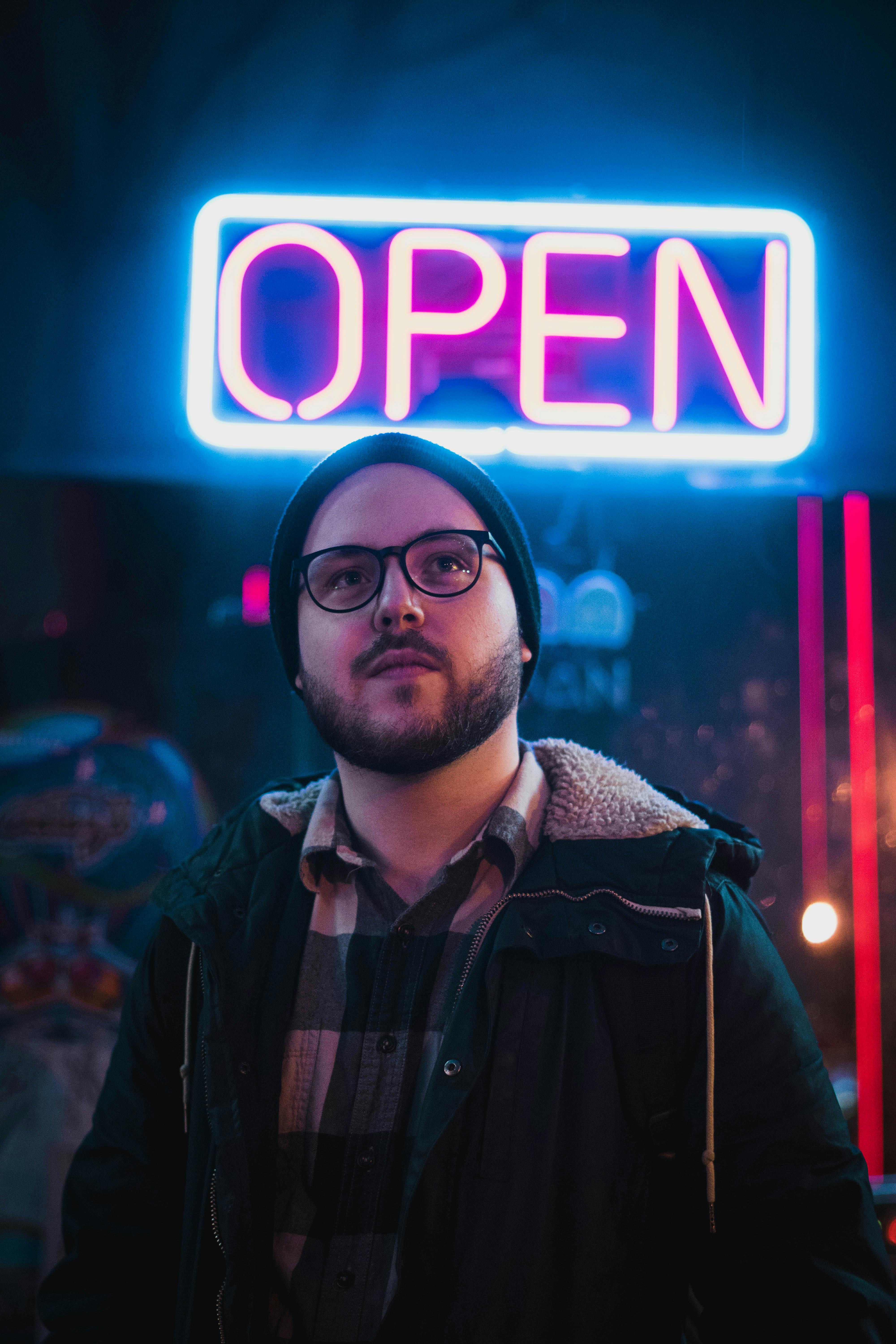 Open Neon Sign Landscape Photos, Download The BEST Free Open Neon Sign ...