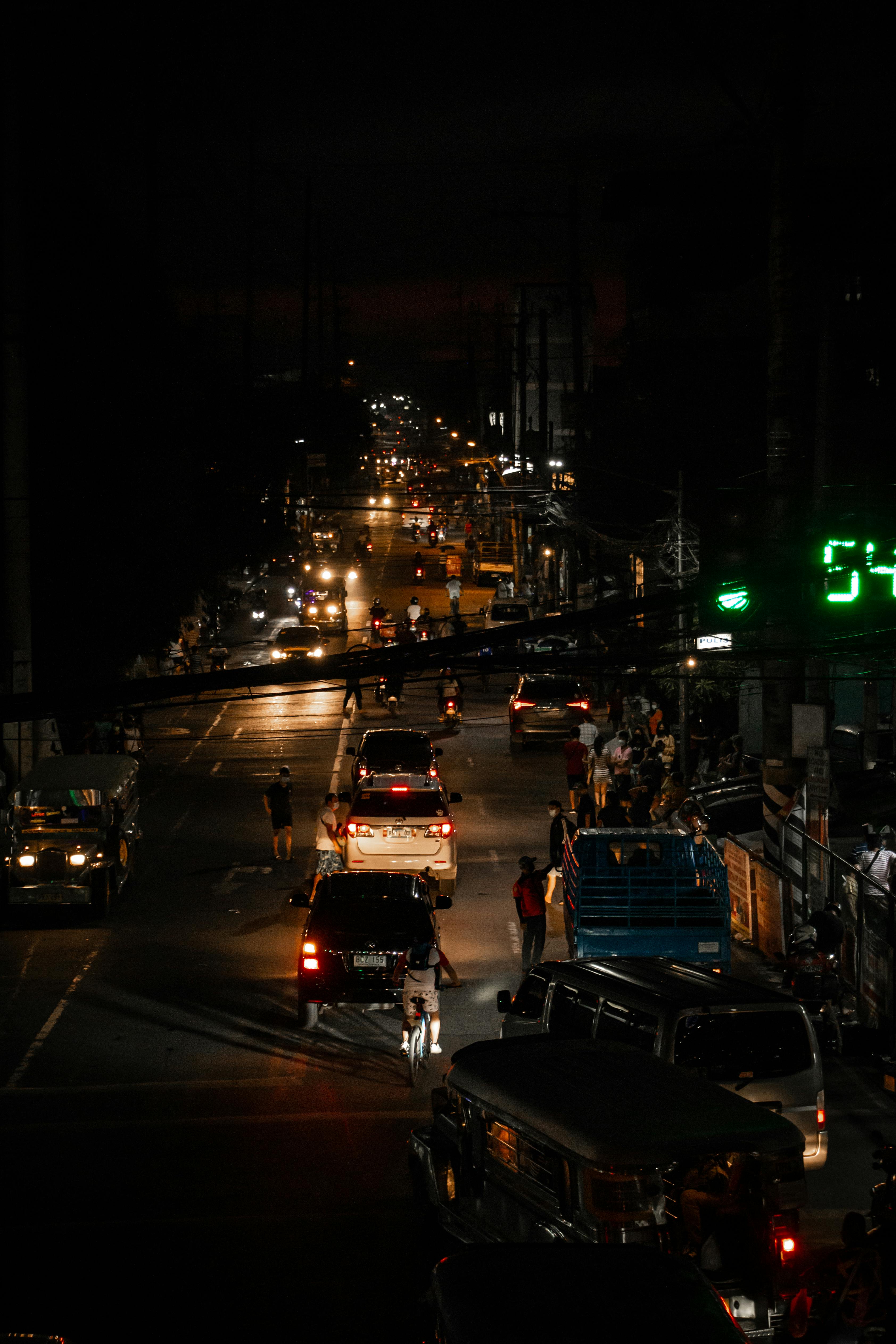 Traffic Jam during Night Time · Free Stock Photo