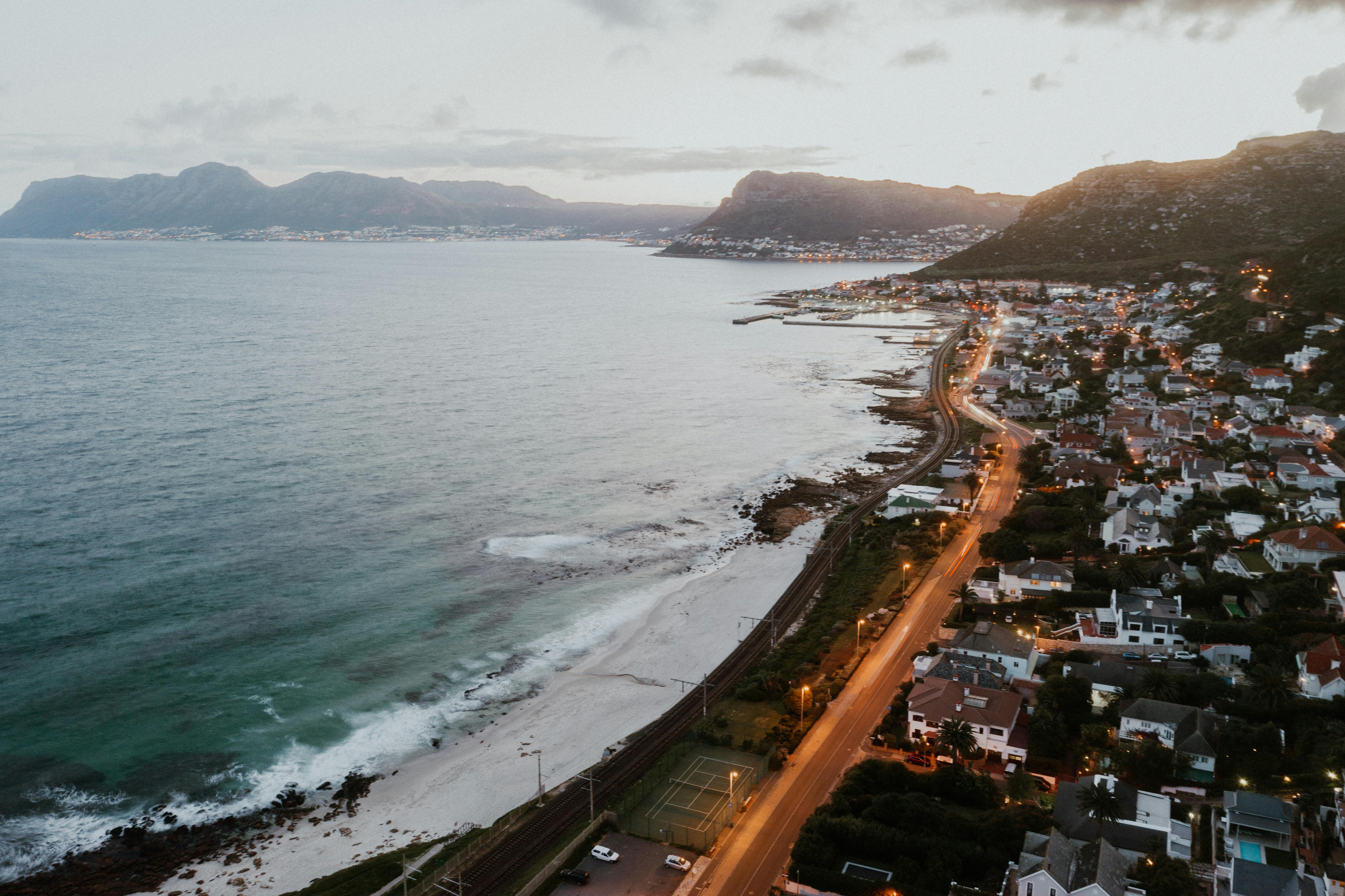 An Aerial Shot of a Coastal City · Free Stock Photo