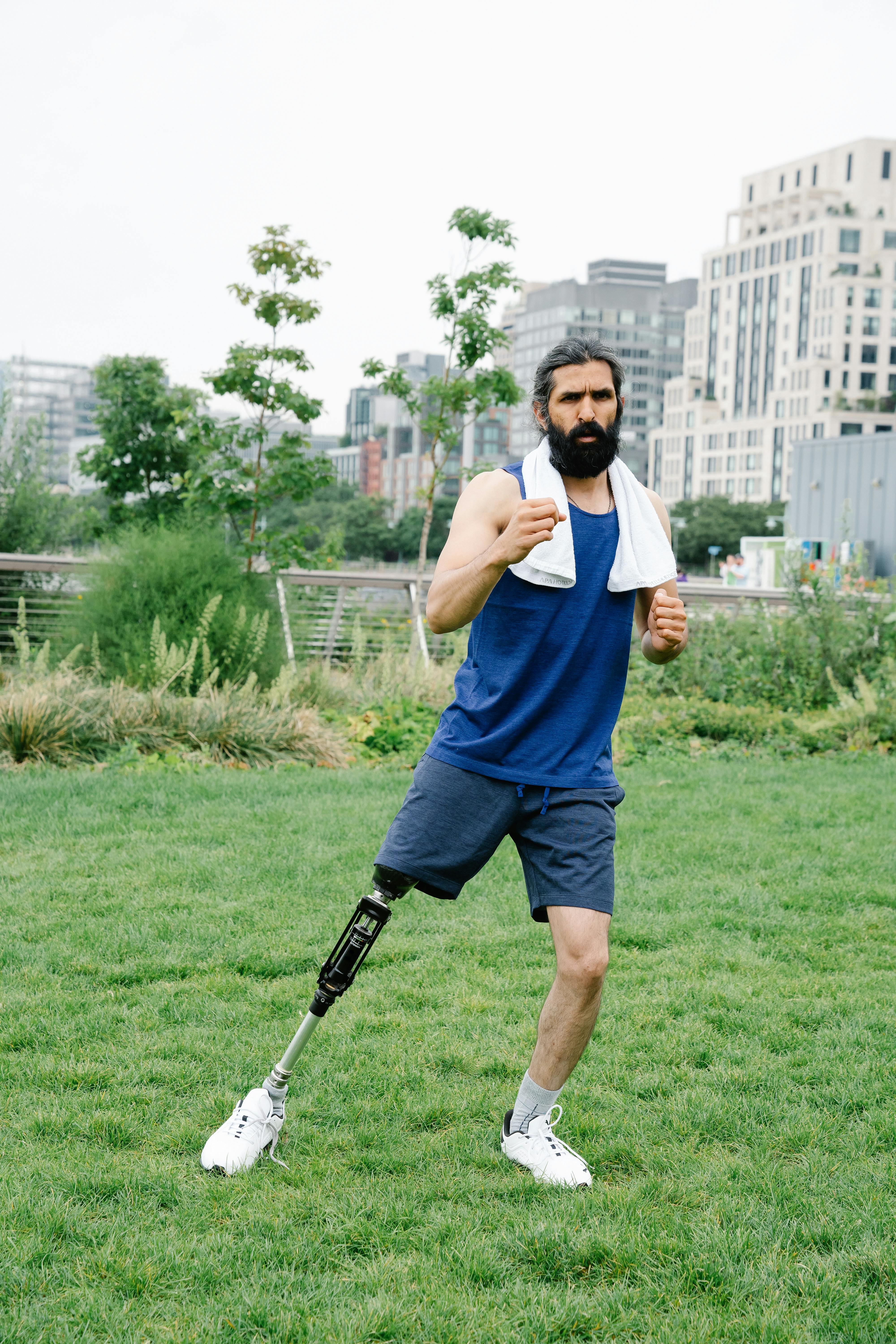 Man with Prosthetic Leg doing Exercise · Free Stock Photo