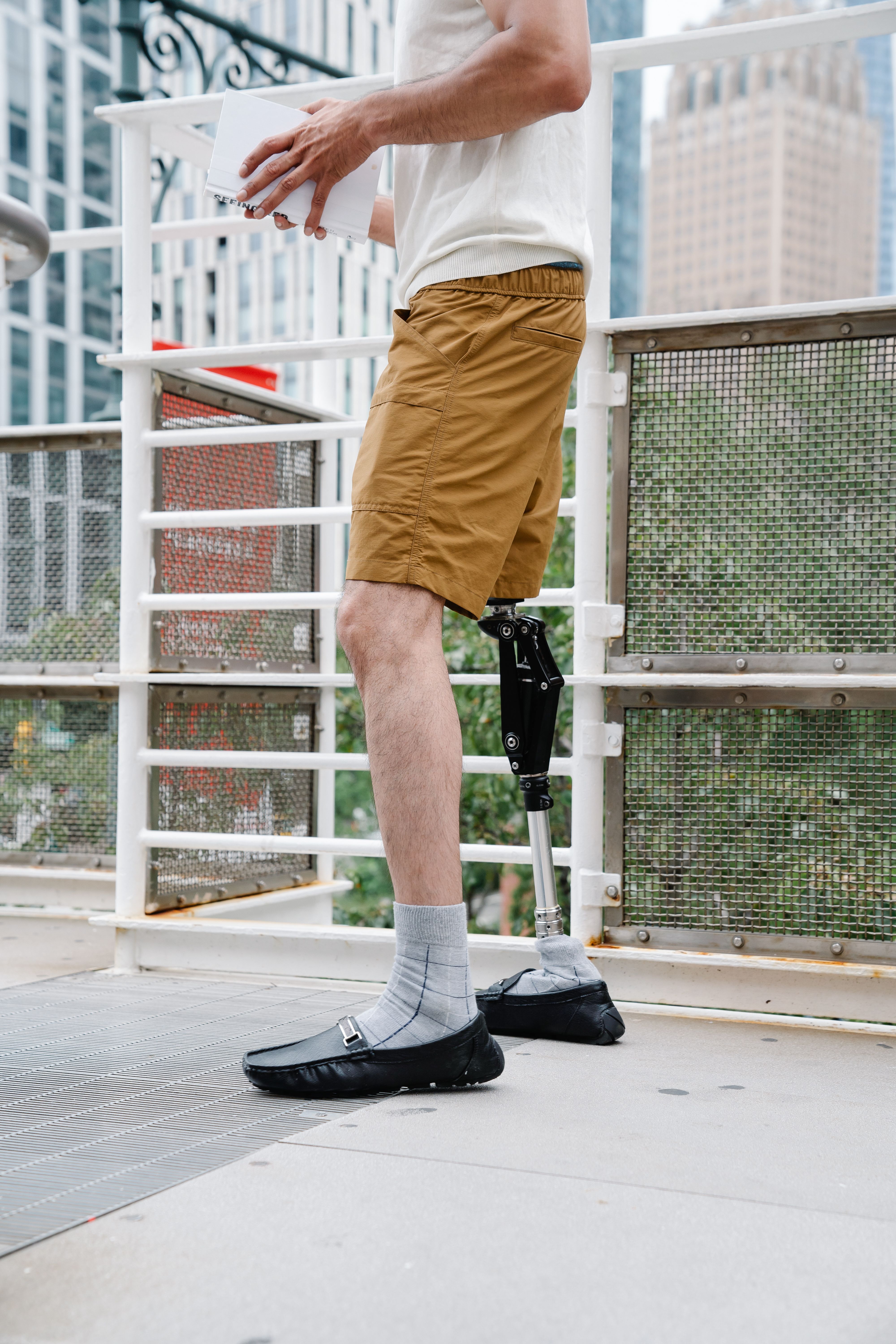 Man with Prosthetic Leg wearing Black Leather Shoes · Free Stock Photo