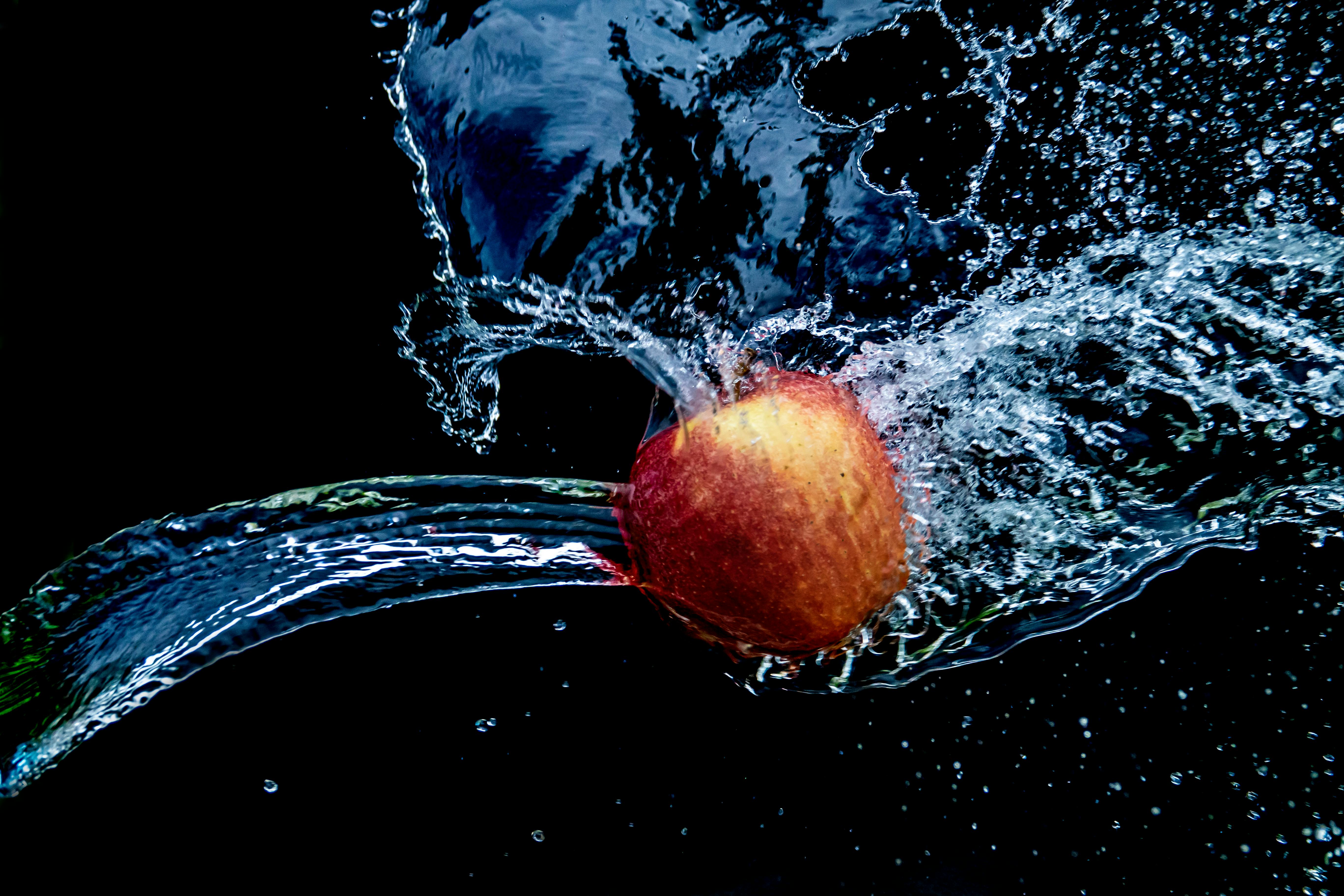 Red Apple With Water Splash · Free Stock Photo