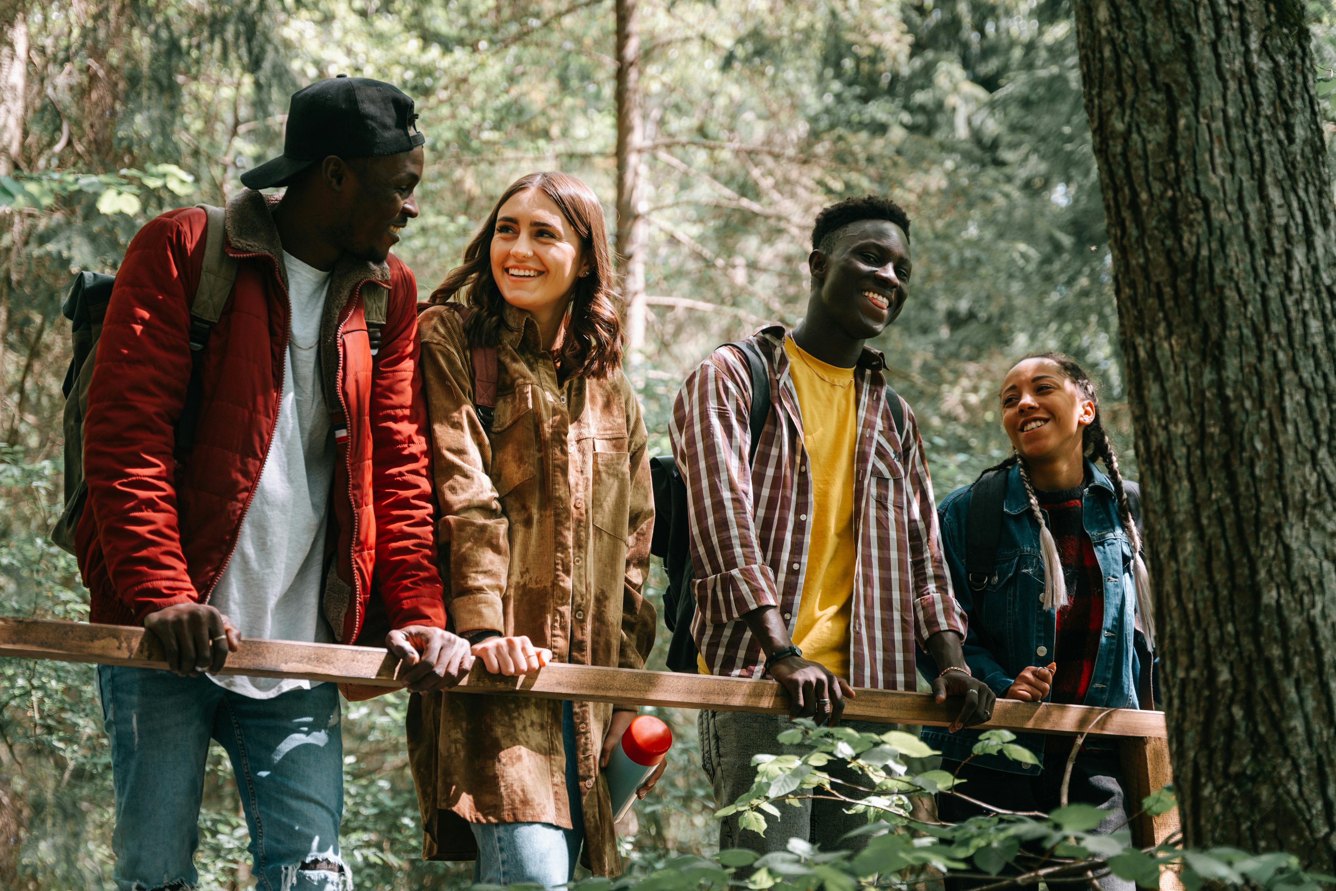 A Group of Friends Out in the Forest · Free Stock Photo