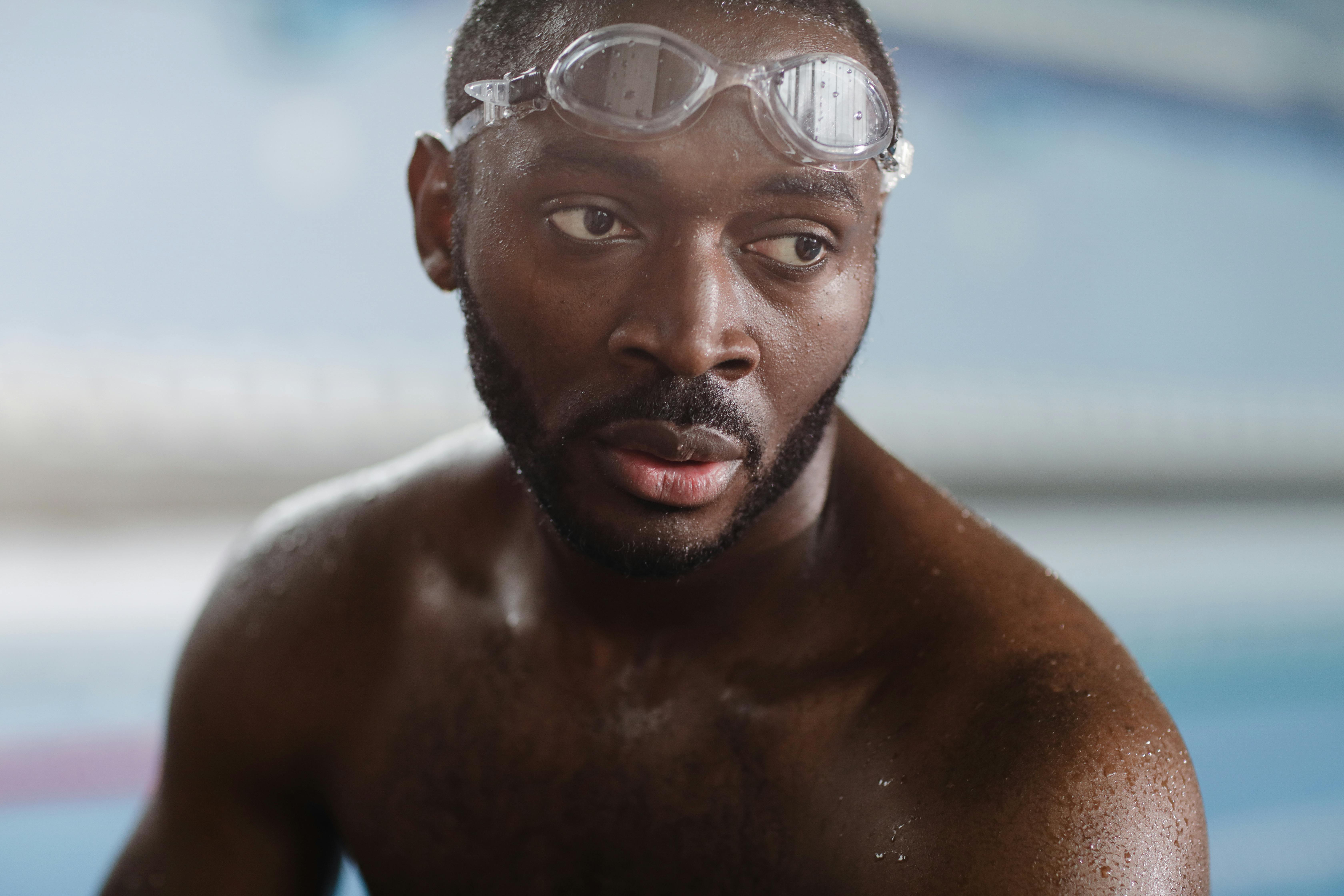 Portrait of Man in Swim Goggles · Free Stock Photo