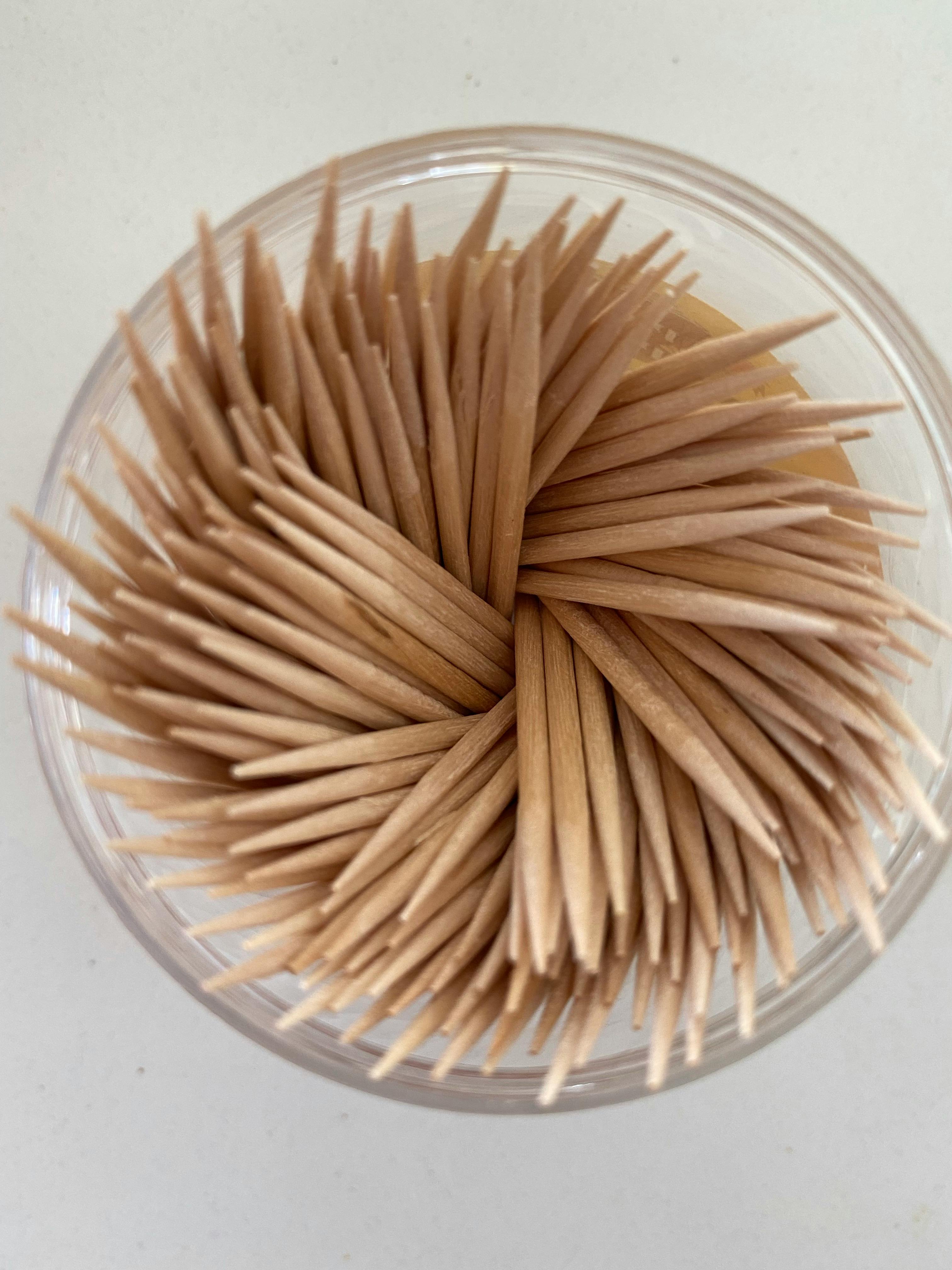 Toothpicks on a Clear Glass · Free Stock Photo