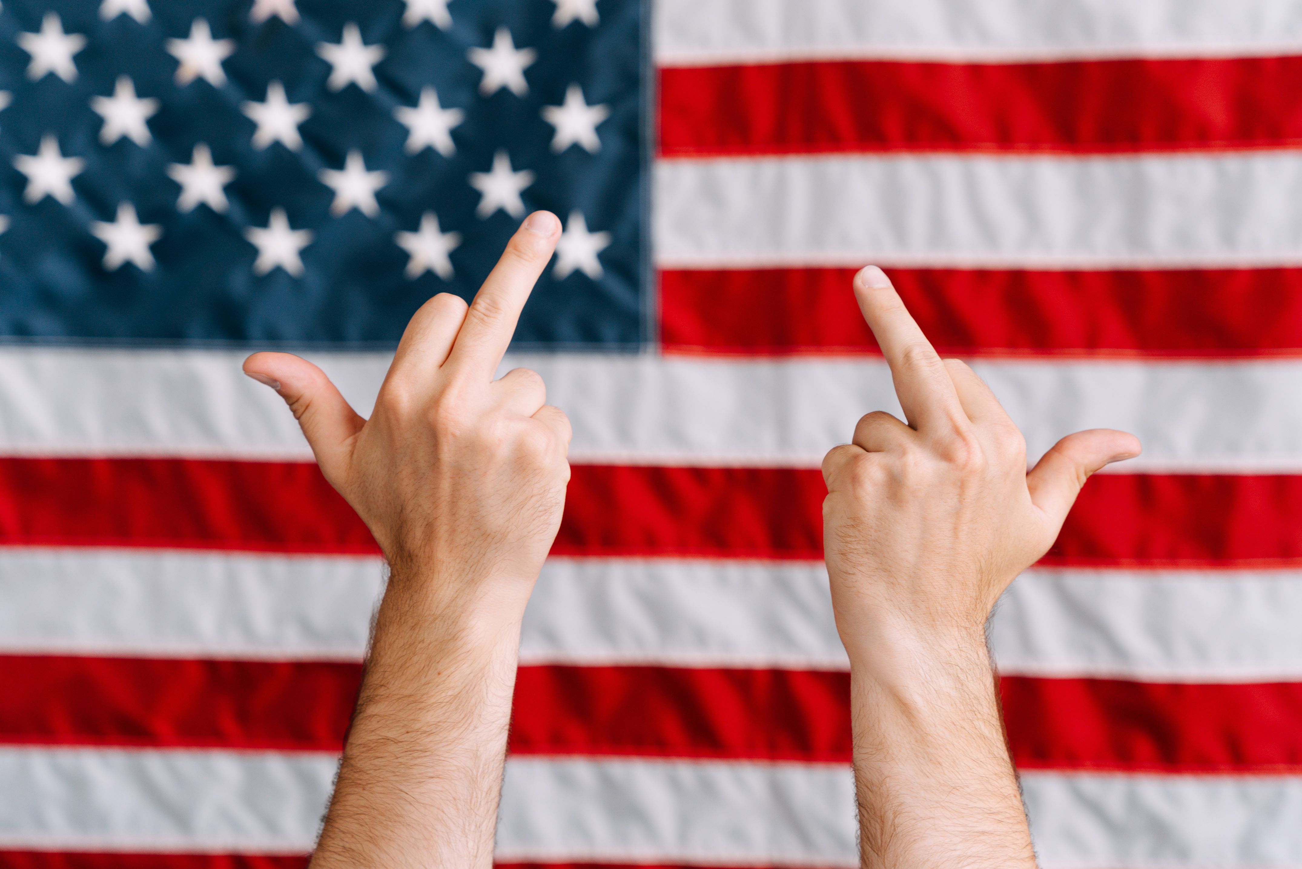 Peace Hand Sign With Usa Flag Graphic · Free Stock Photo