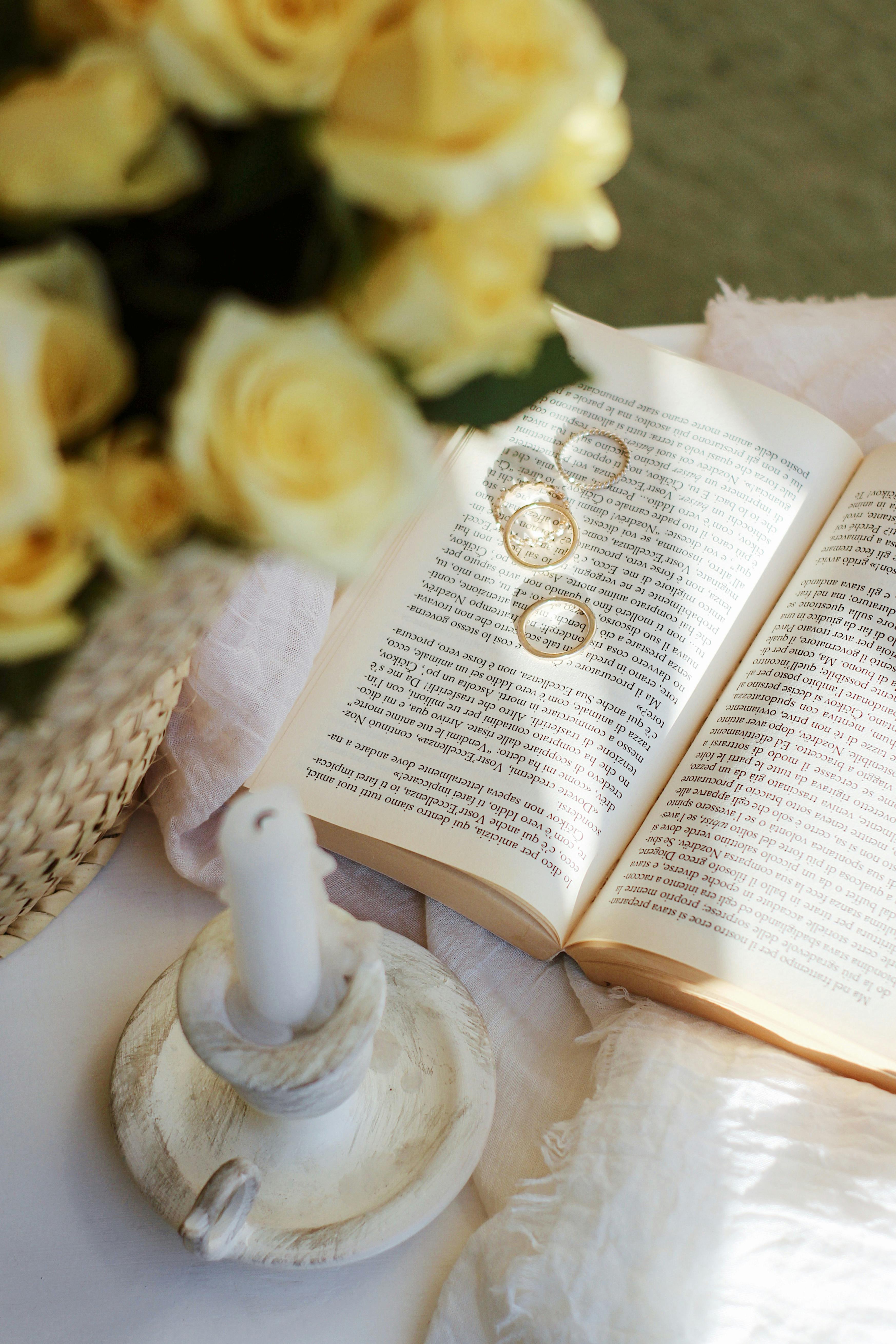 An Open Book with Rings · Free Stock Photo