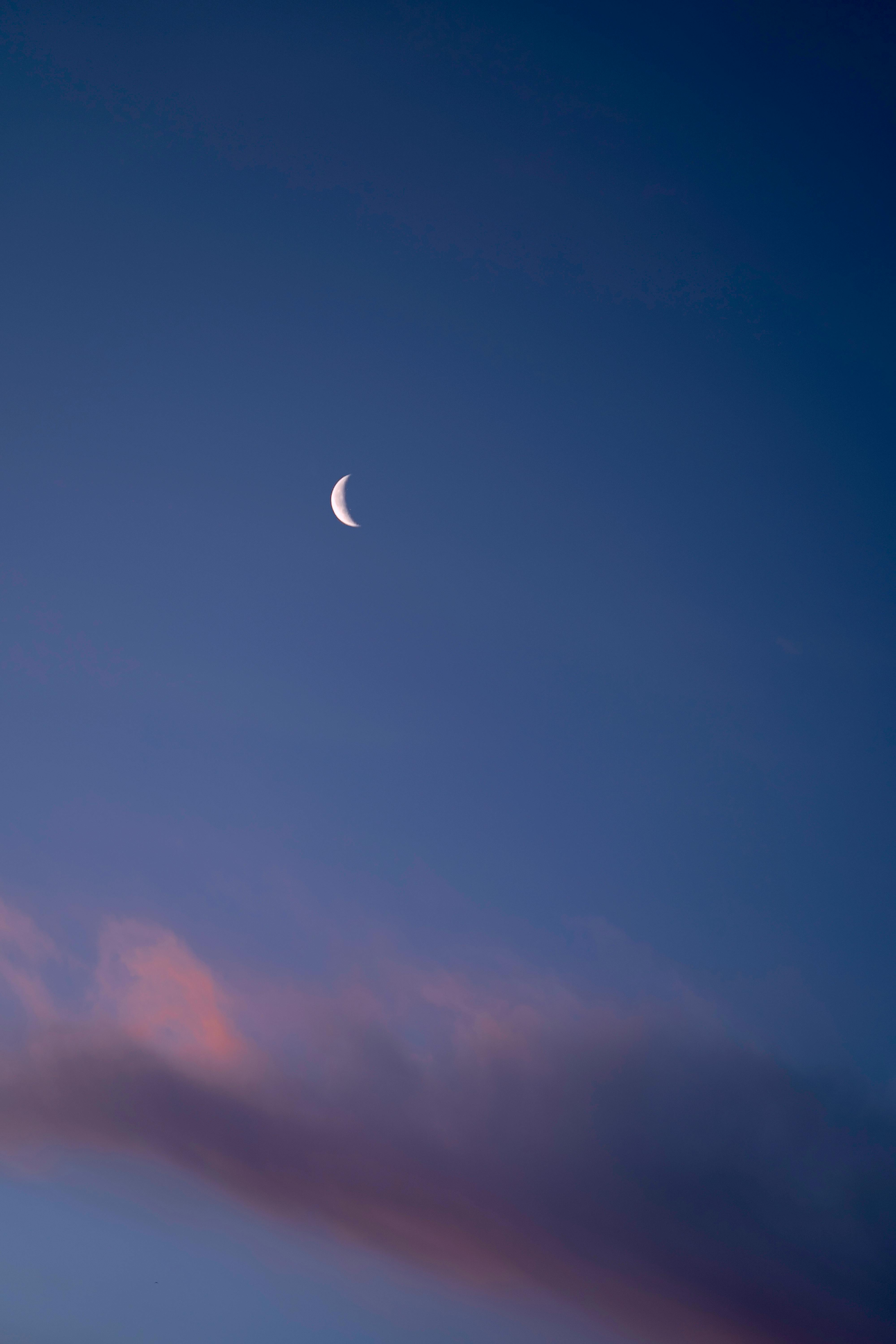 Photo of Crescent Moon during Nighttime · Free Stock Photo