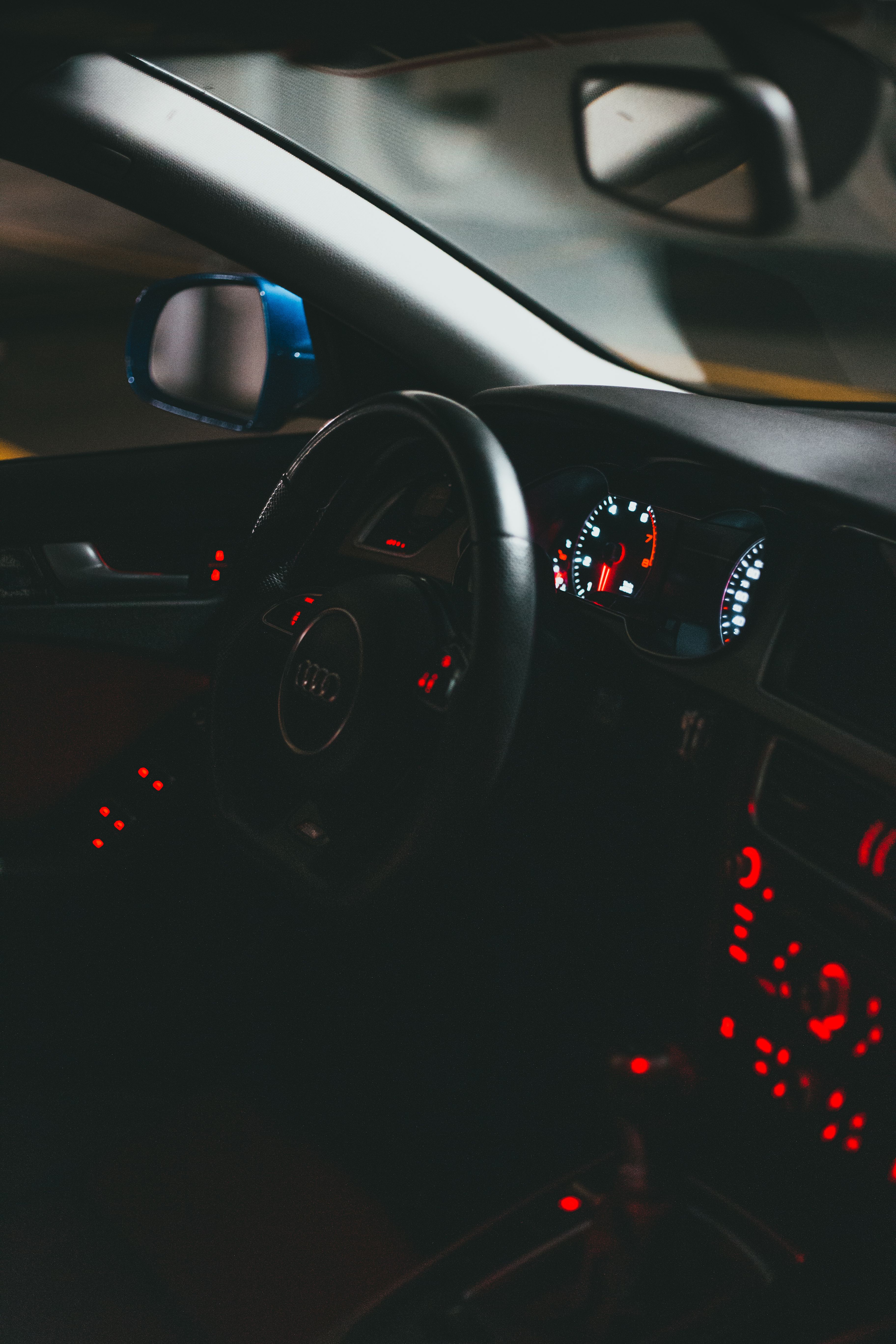Modern Car Dashboard Illuminated · Free Stock Photo