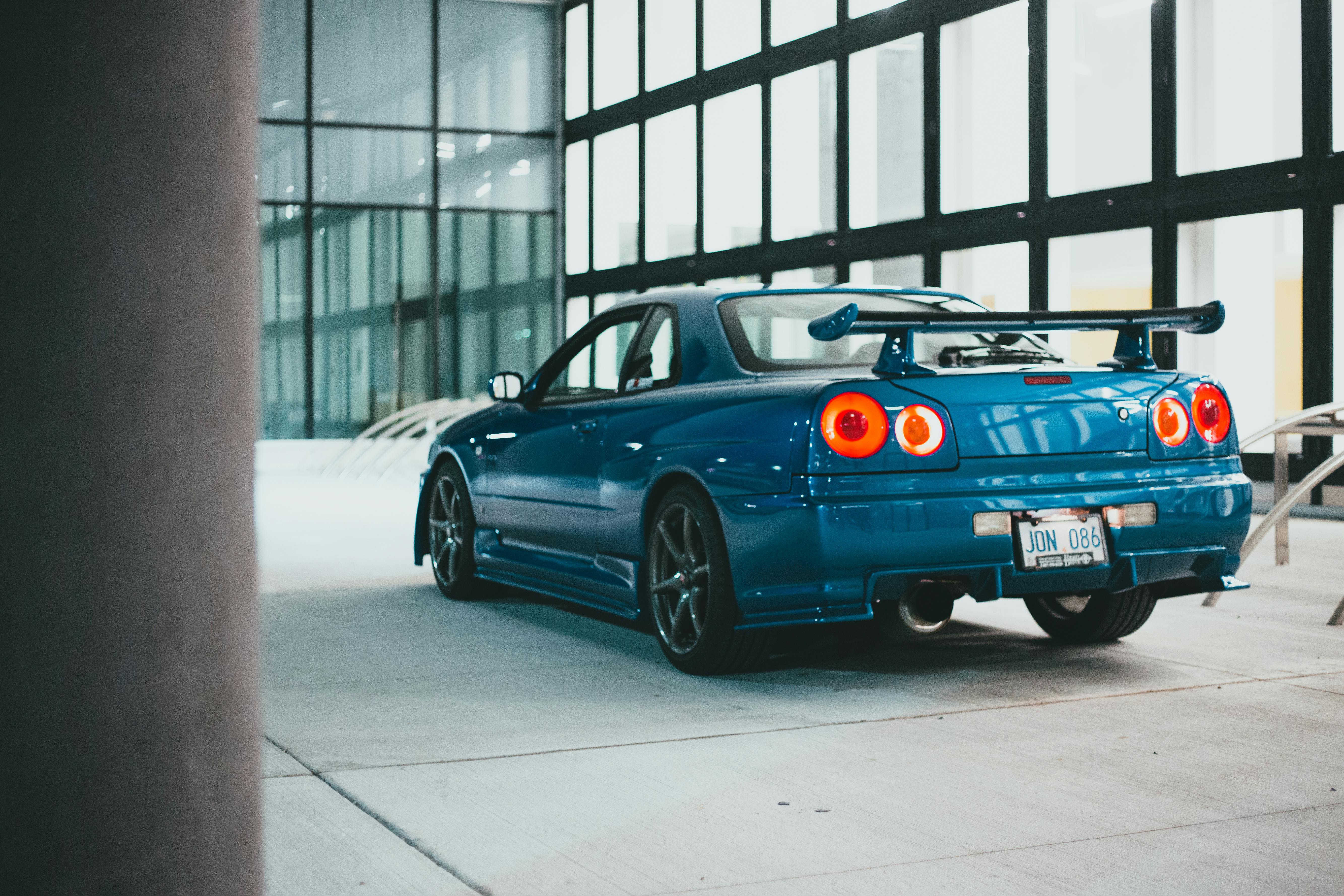 Nissan Skyline Inside a Garage · Free Stock Photo