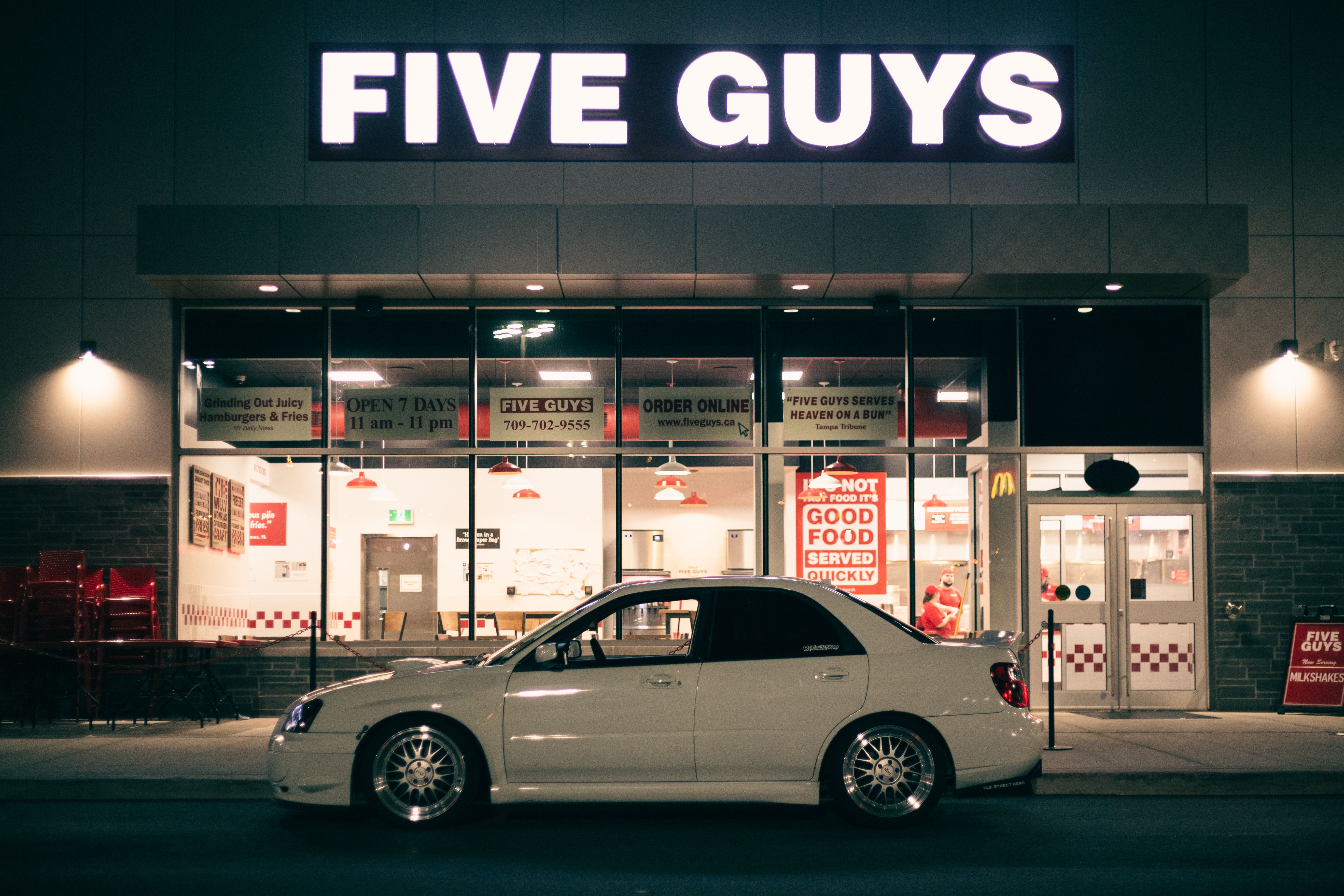 Rally Subaru Impreza on Street at Night · Free Stock Photo