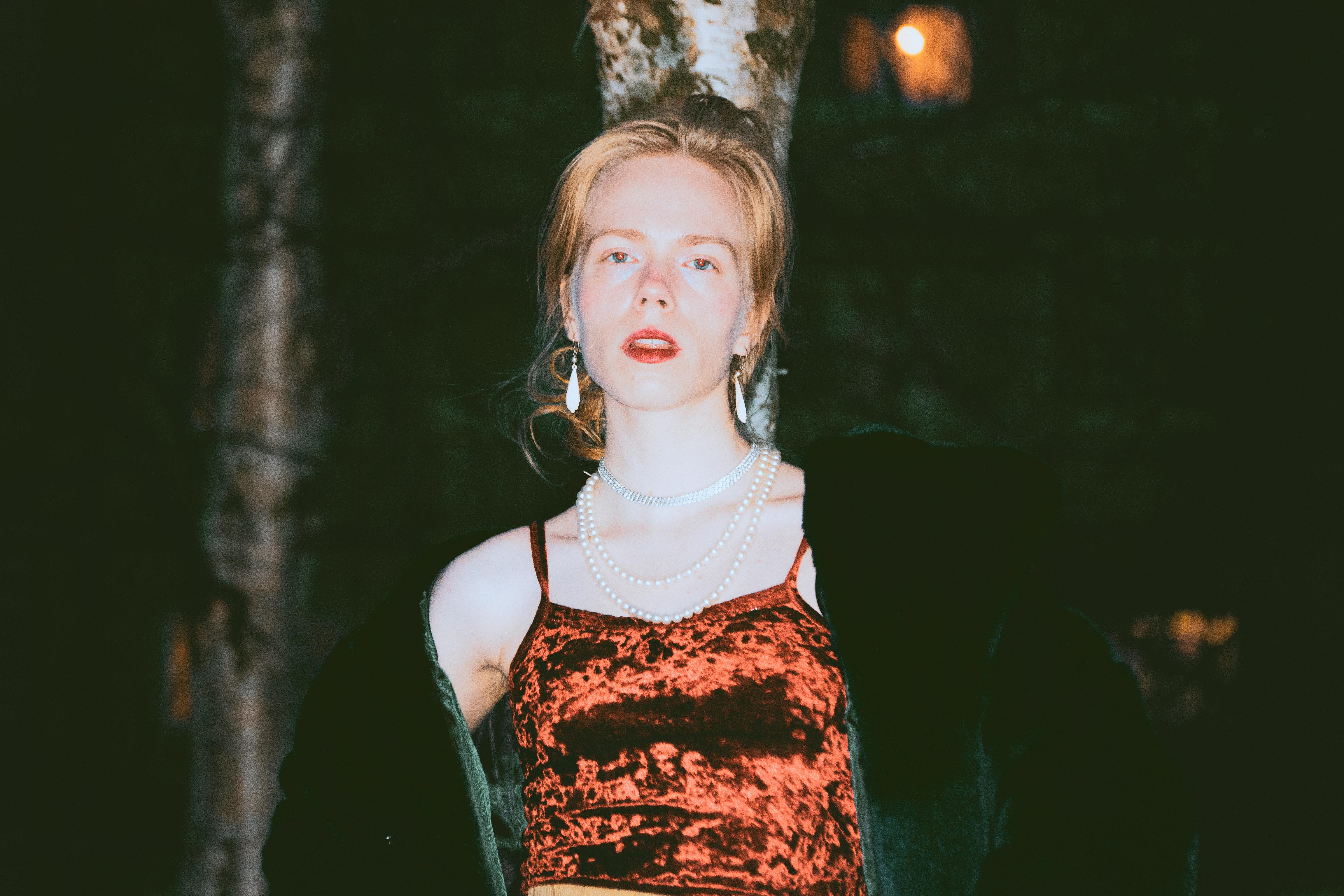 Woman Posing at Night · Free Stock Photo