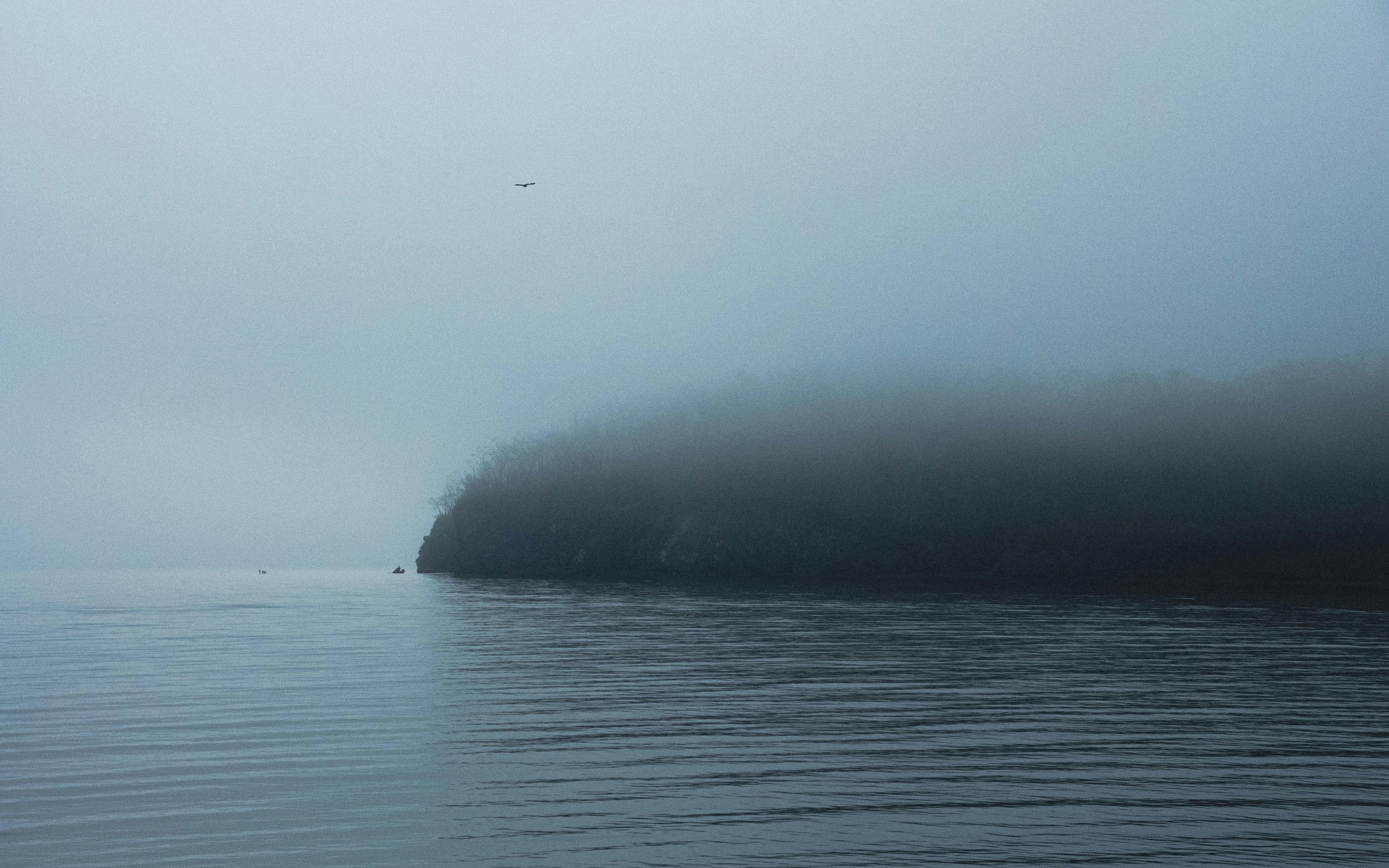 Dense Fog Over a Coast · Free Stock Photo