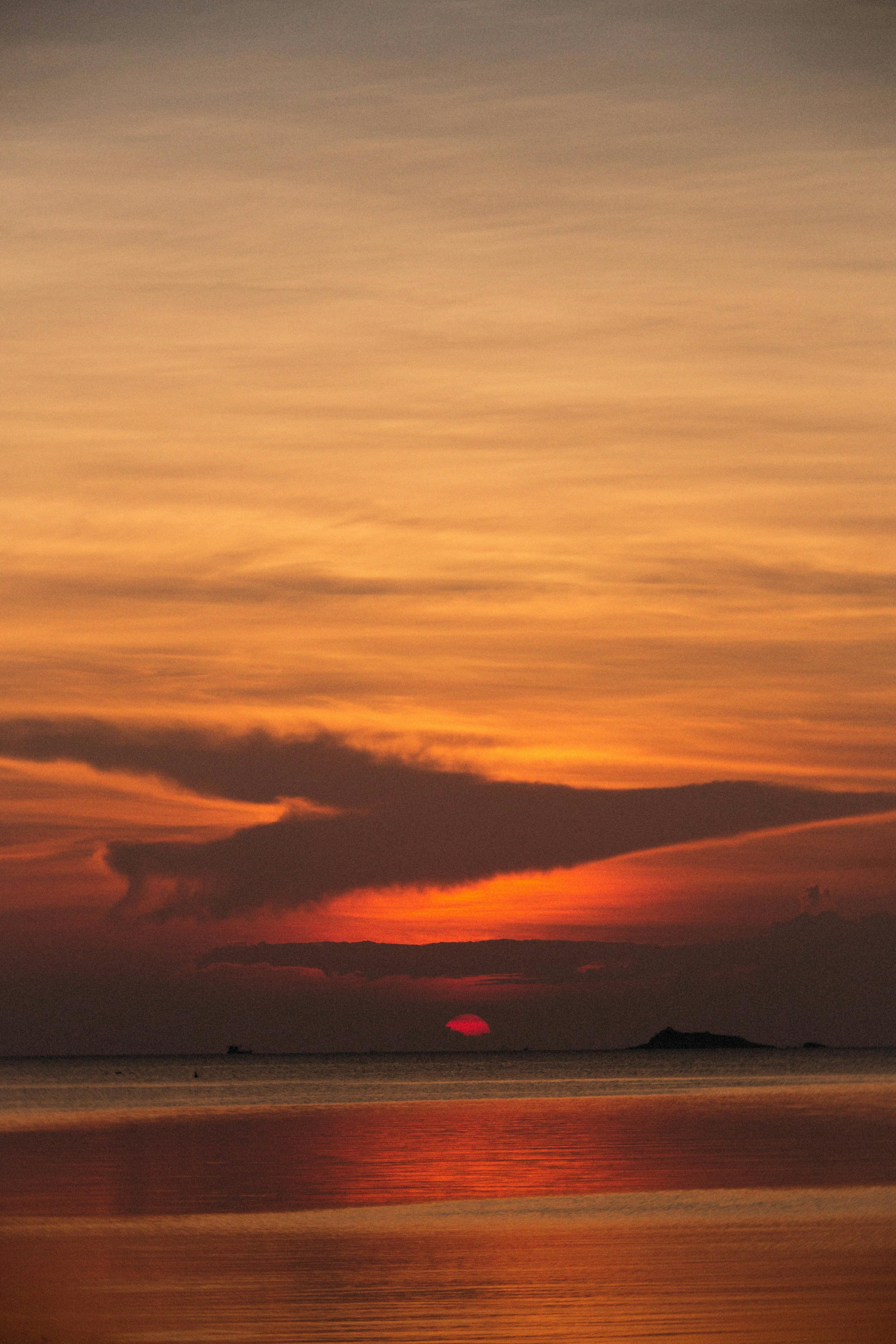 Scenic View of a Placid Sea during Sunset · Free Stock Photo