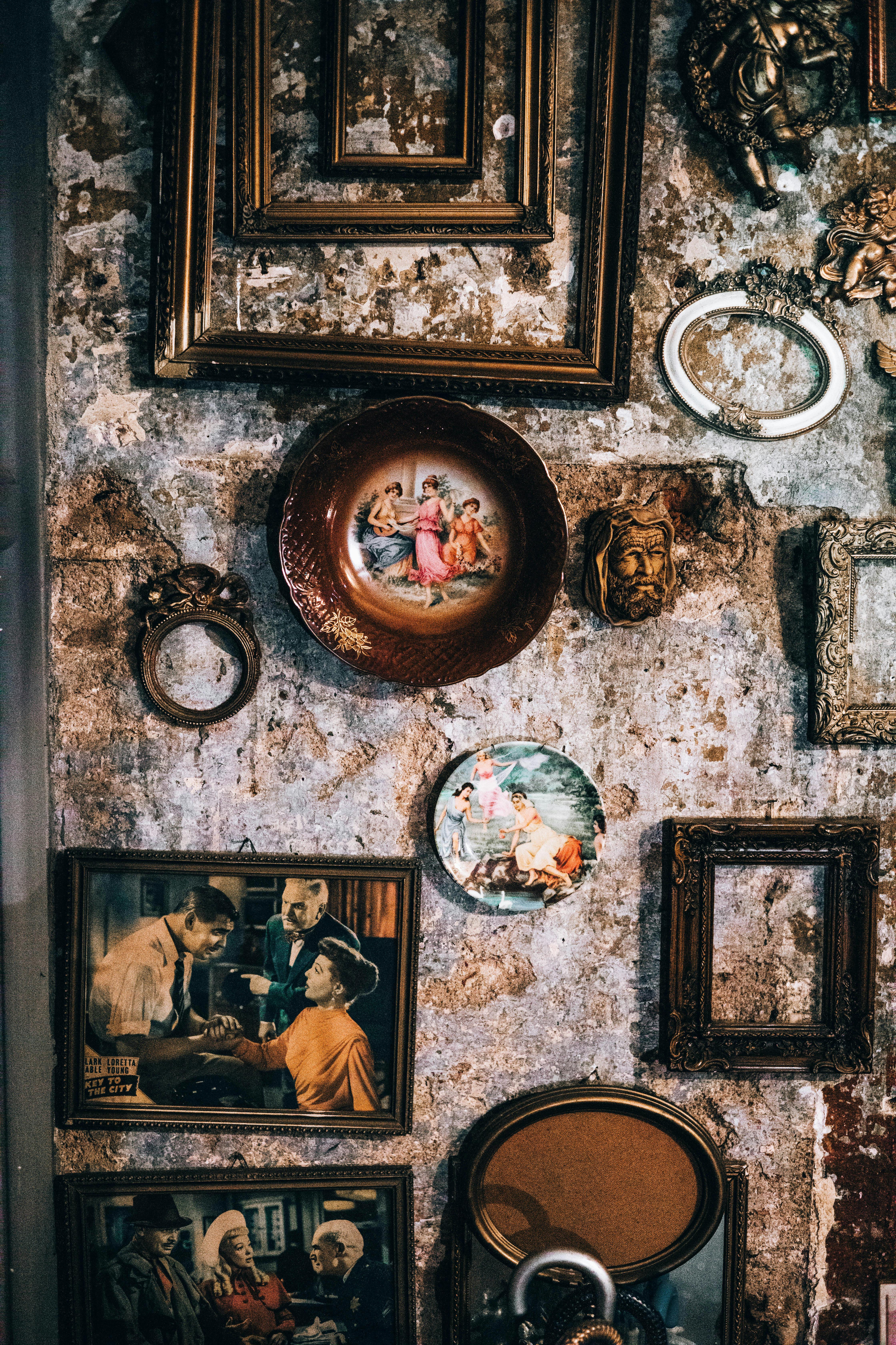 Various Antique Decorations on Wall · Free Stock Photo