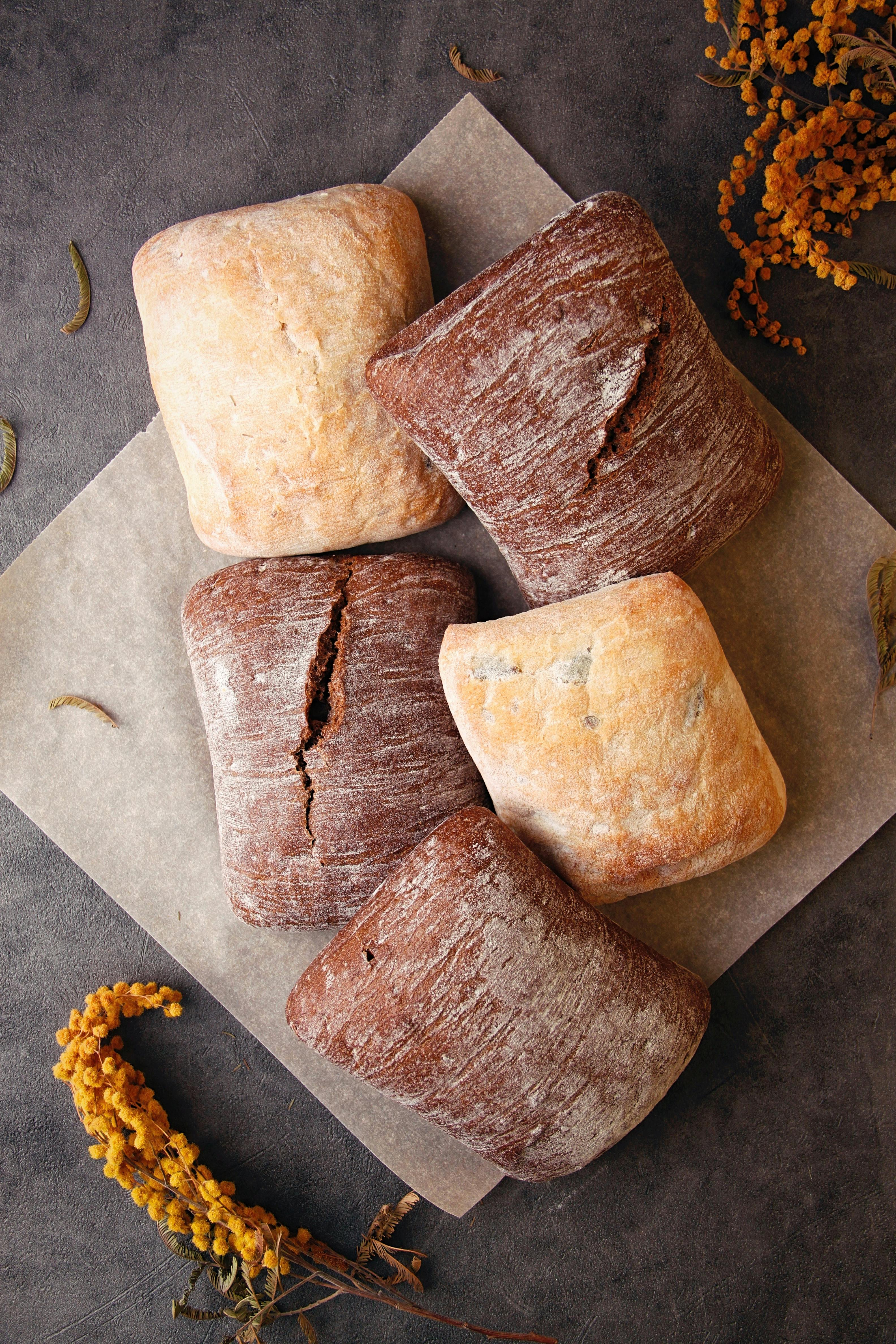 Overhead Shot of Loaves of Bread · Free Stock Photo