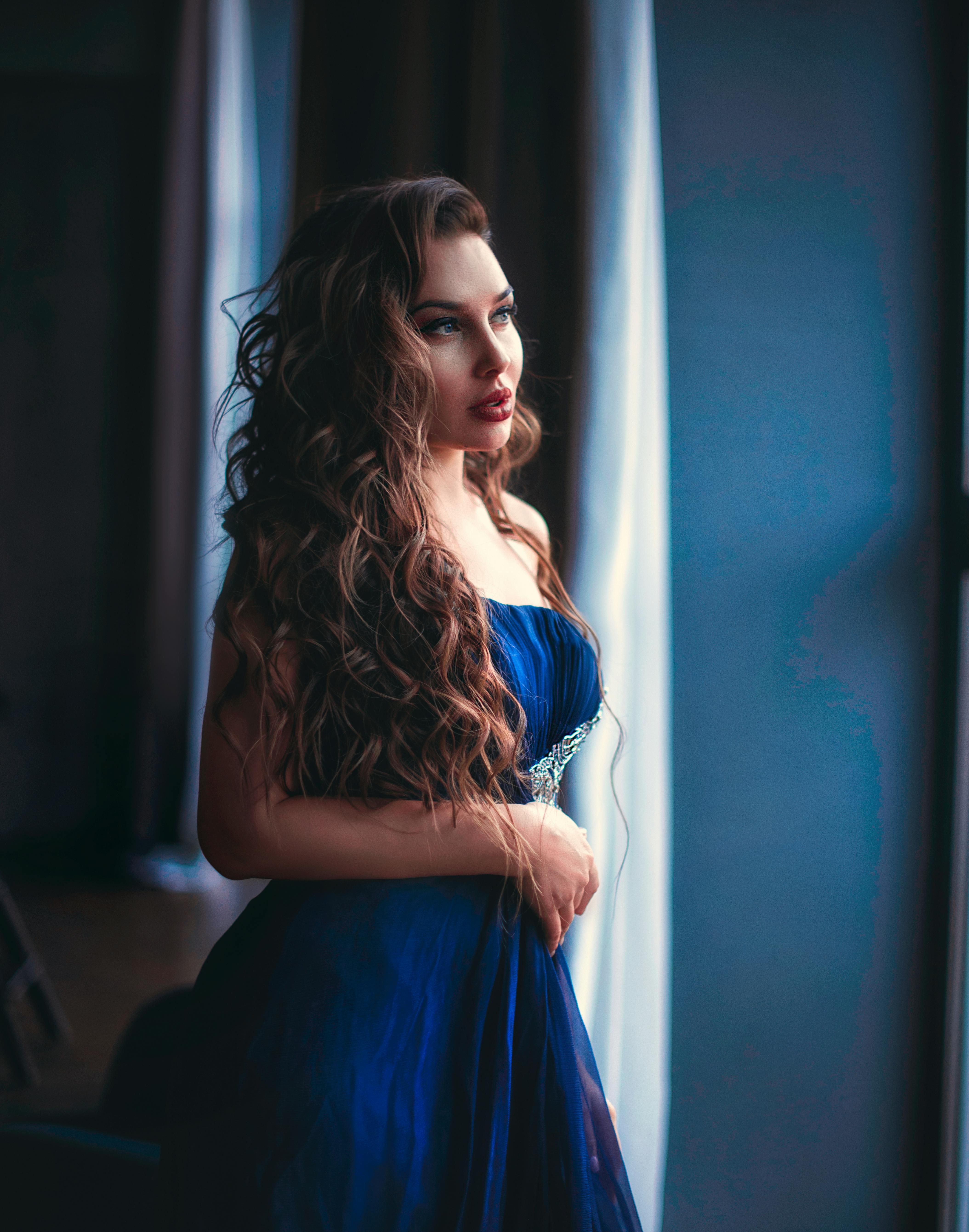 Woman in Blue Dress · Free Stock Photo