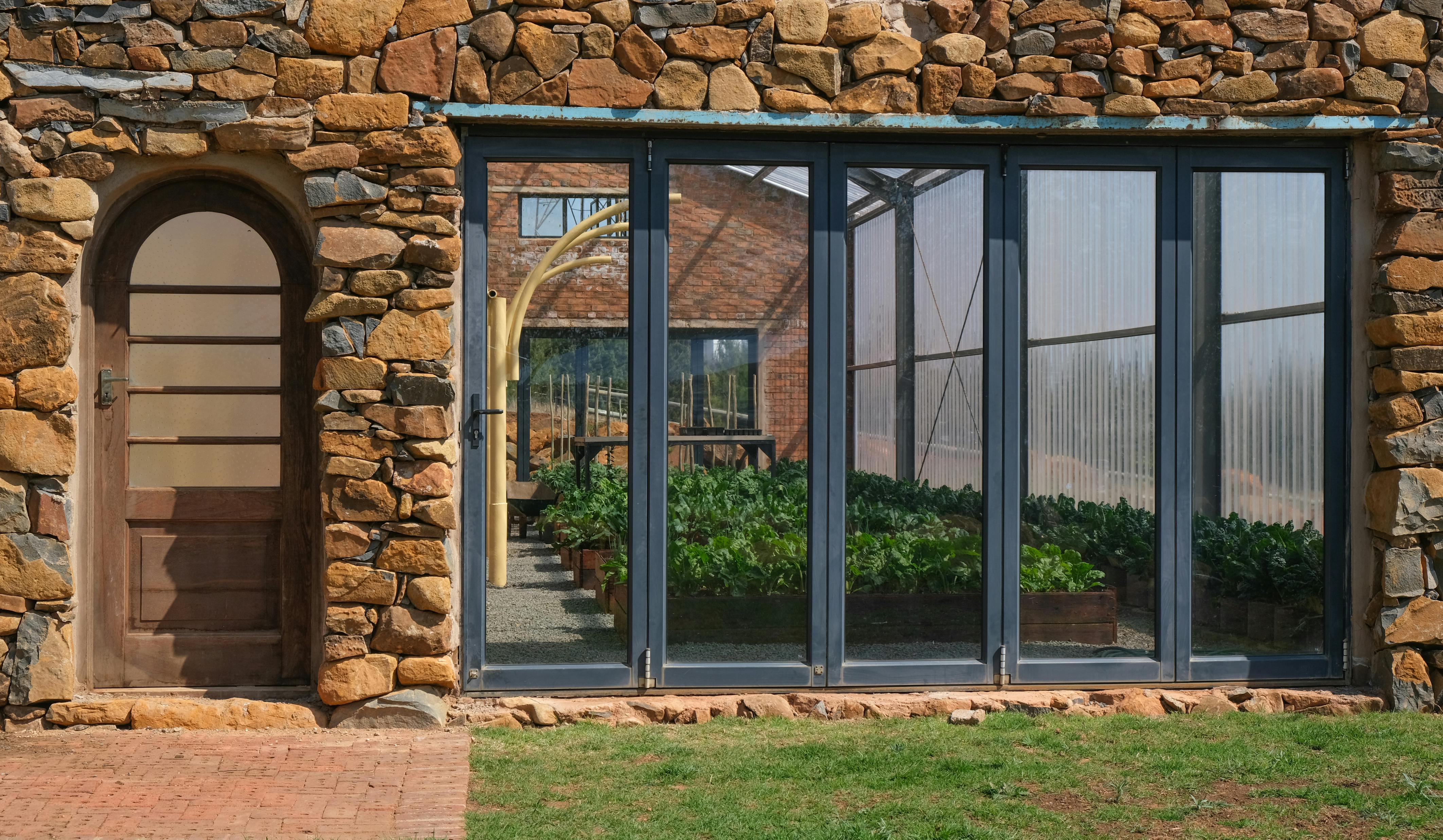 Black Metal Window Frame on Brick Wall · Free Stock Photo