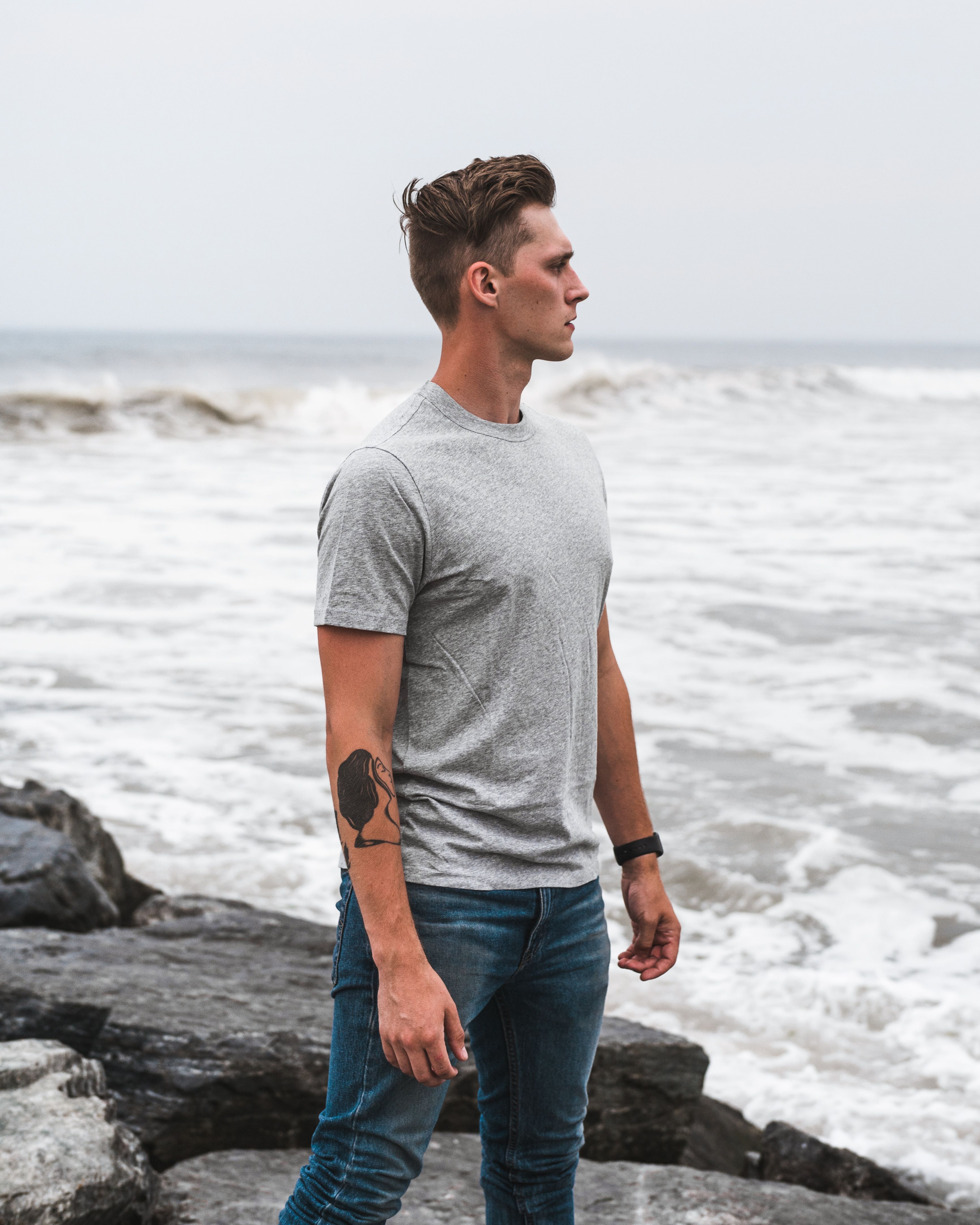 Man in Red Checkered Shirt and Tattoos · Free Stock Photo