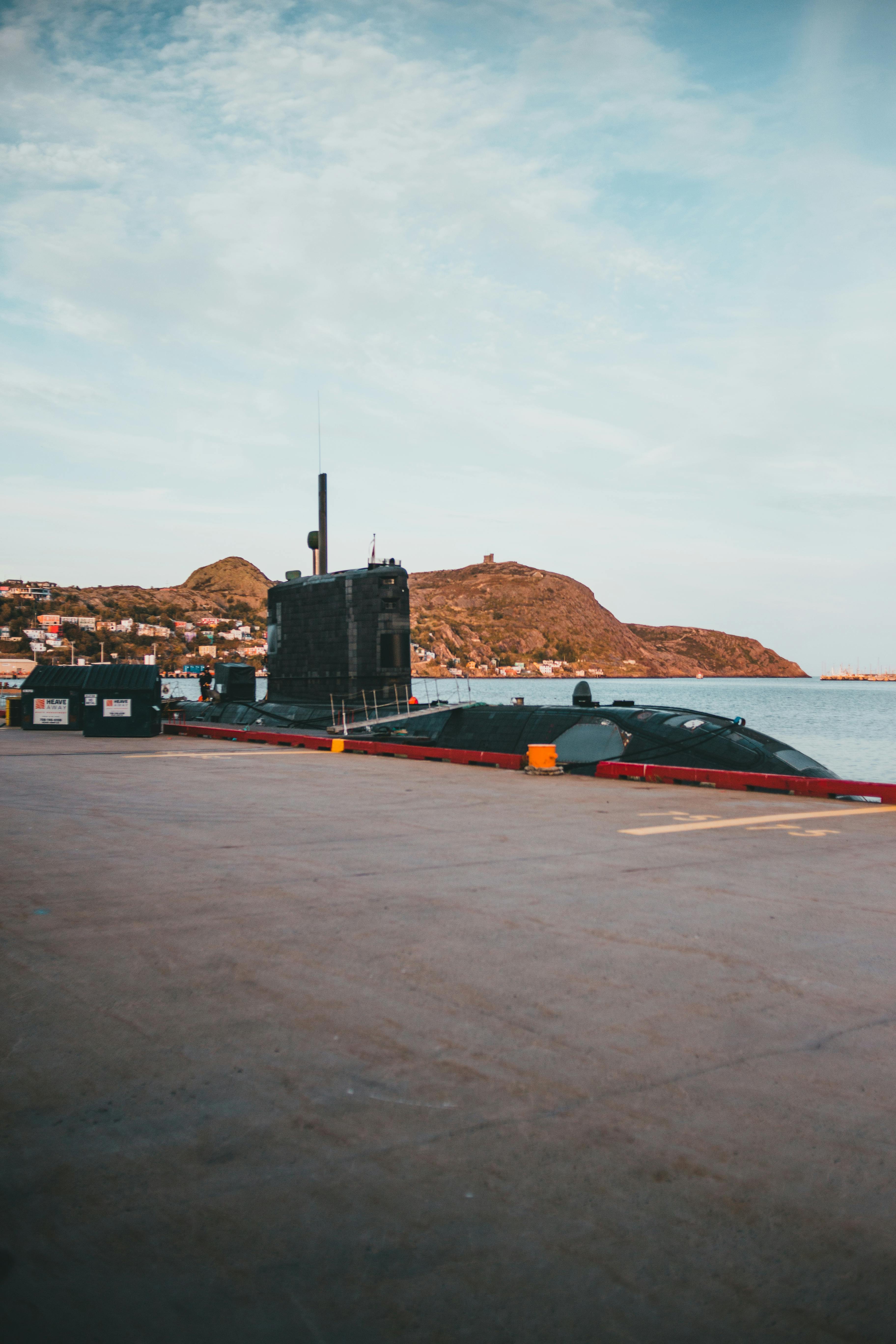 Submarine Moored on Sea Shore · Free Stock Photo