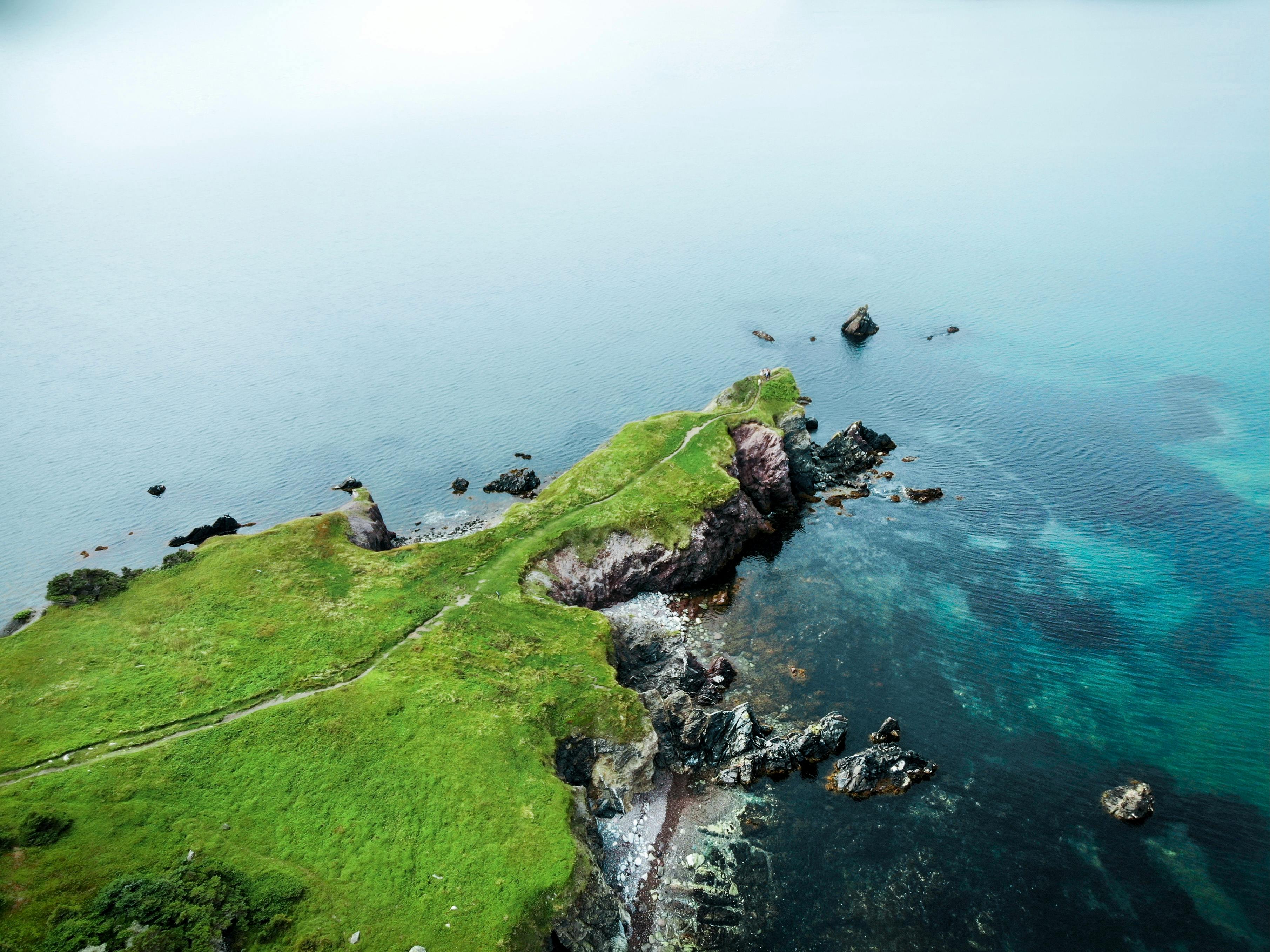 Aerial Shot of a Coastal Area · Free Stock Photo