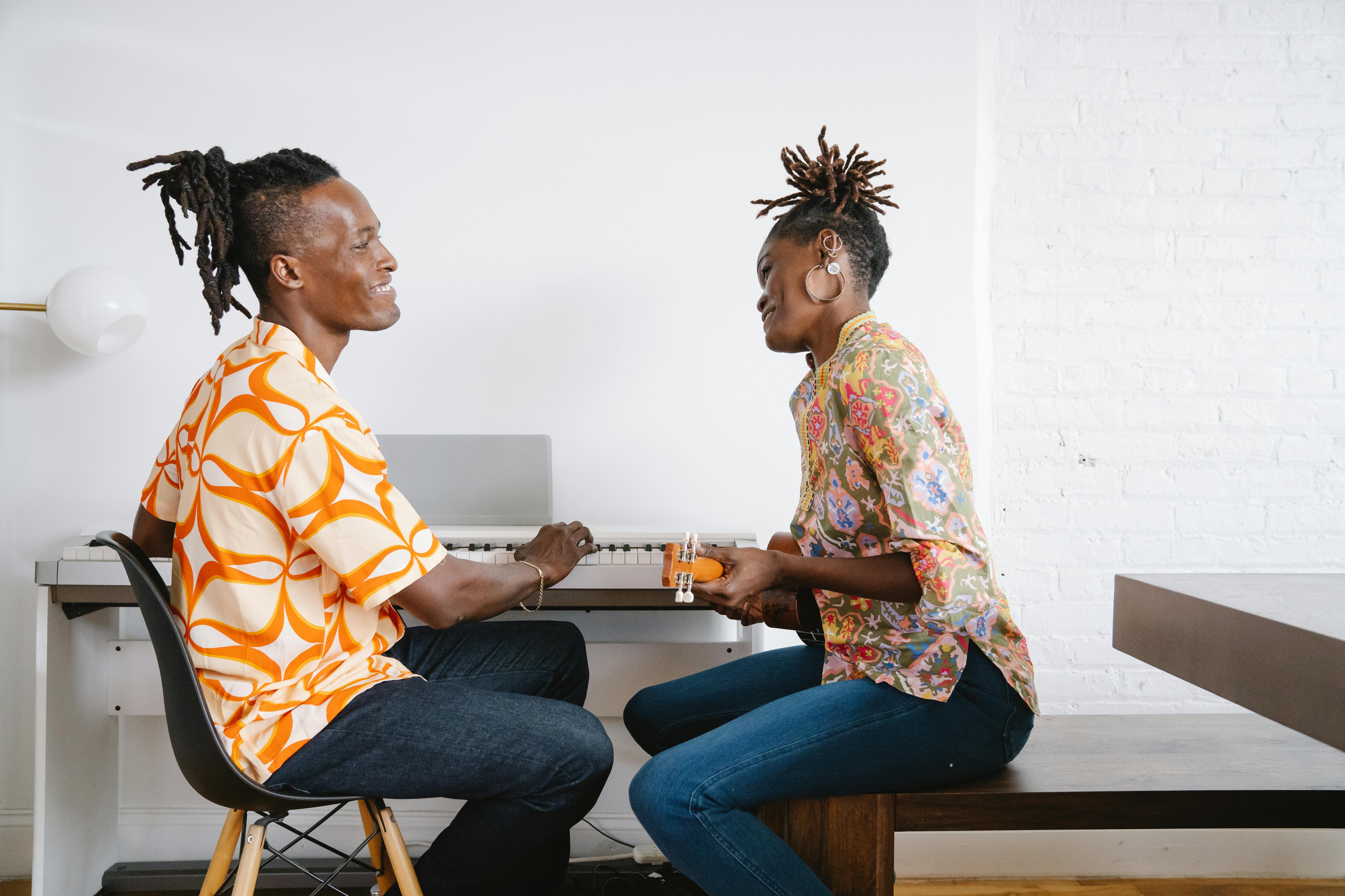 A Couple Playing Musical Instruments · Free Stock Photo