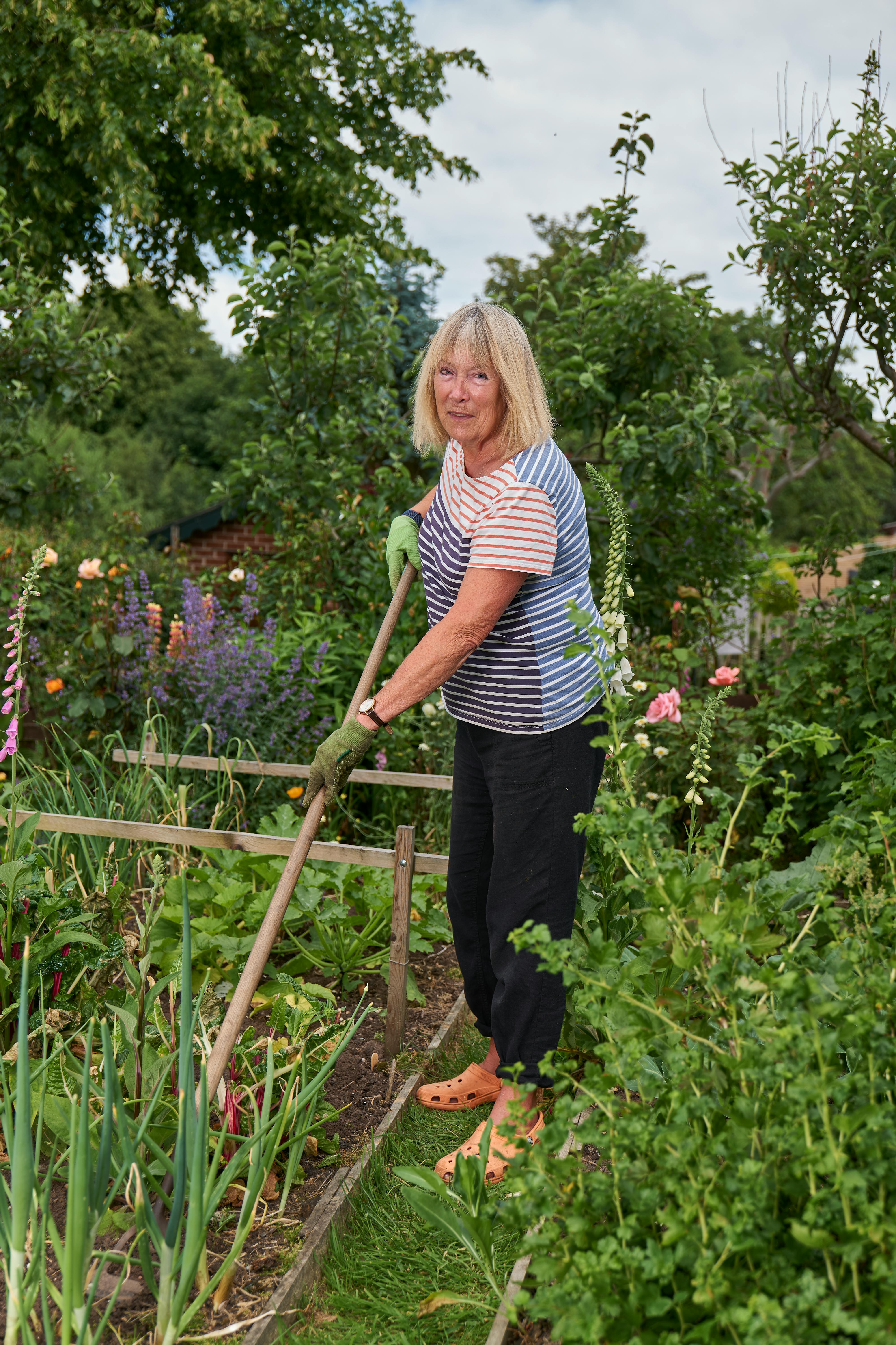 Woman with garden tool working in yard · Free Stock Photo