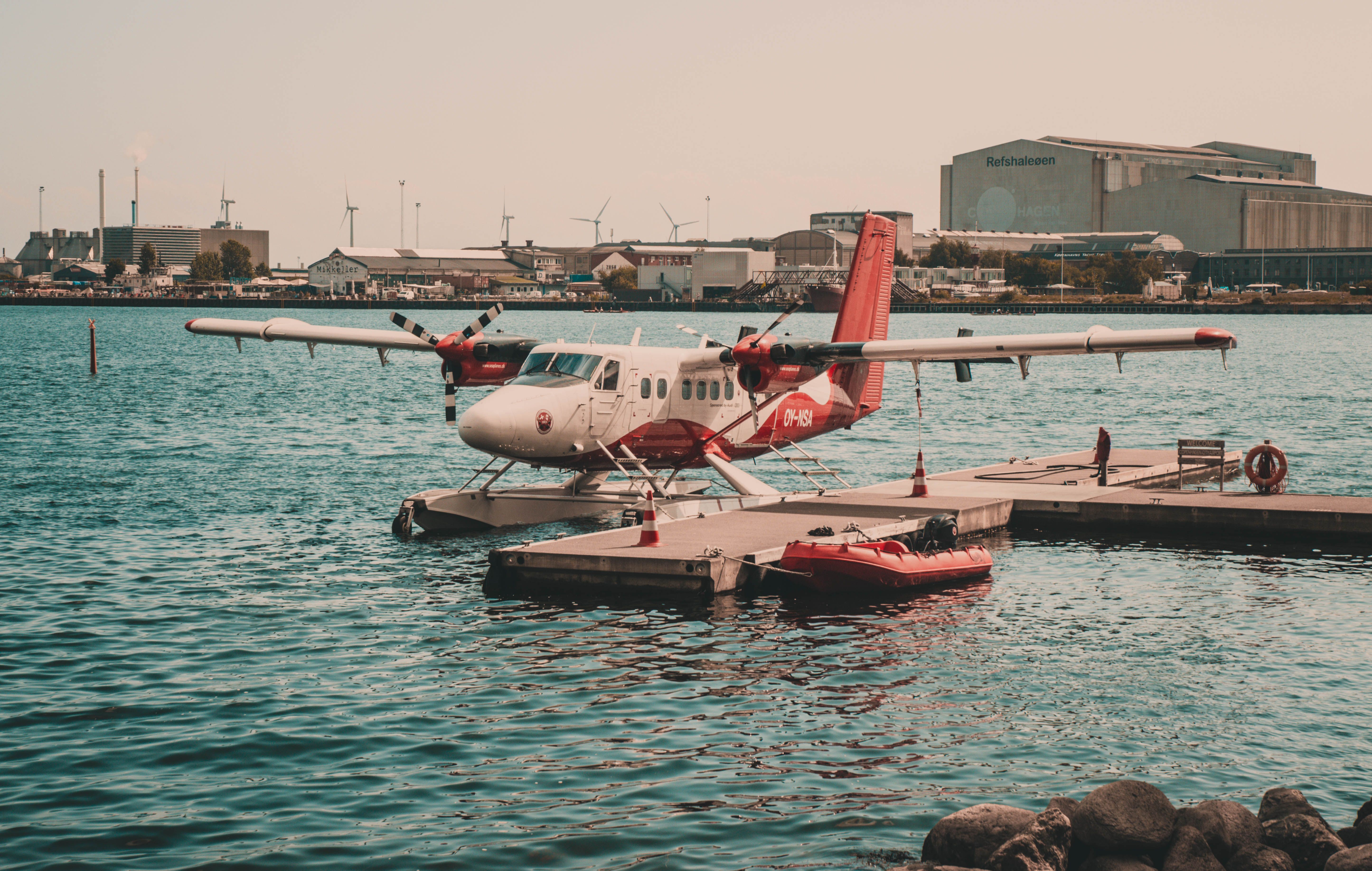 Nordic Seaplanes Hydroplane in Harbor · Free Stock Photo