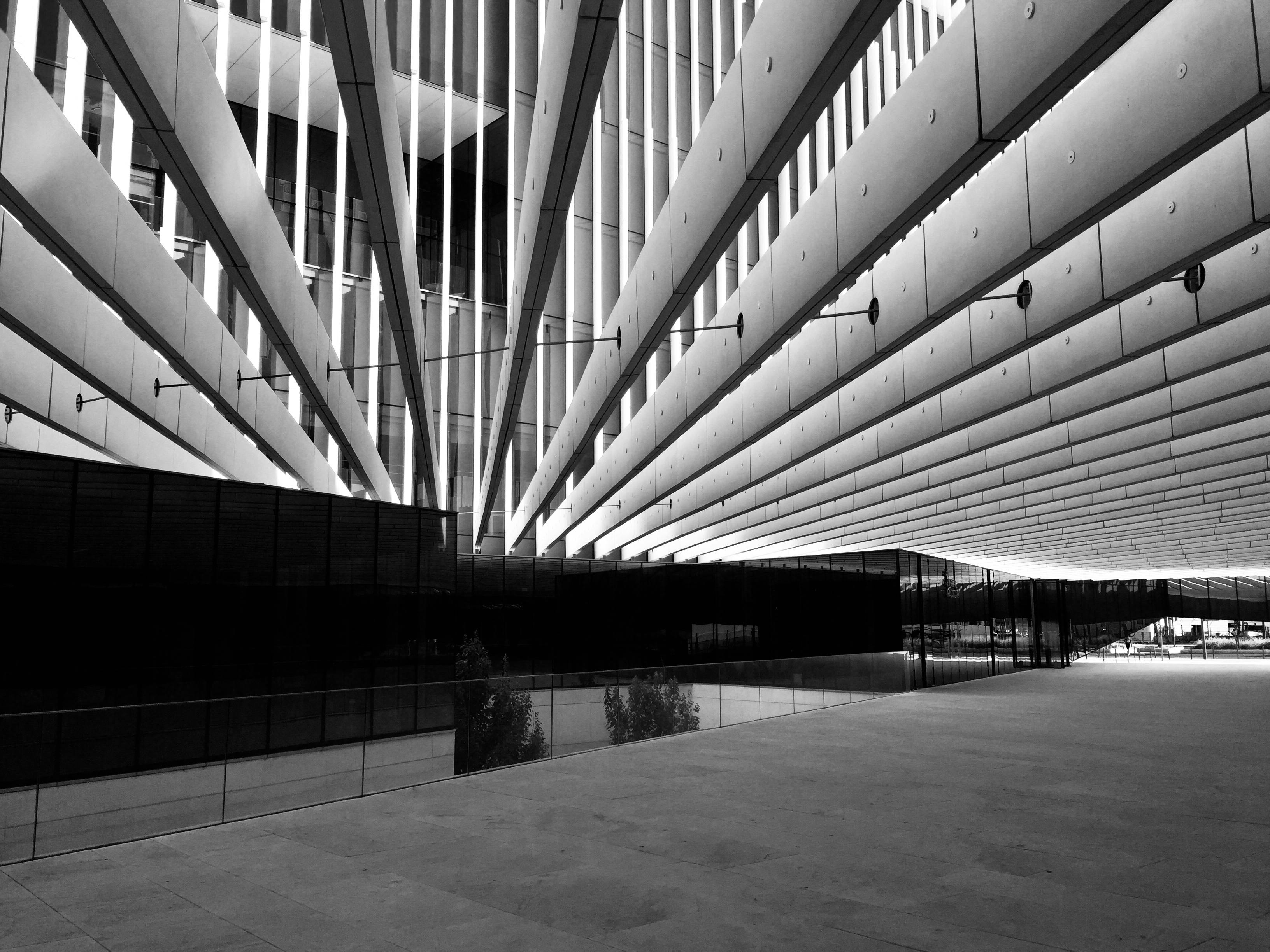 Greyscale Photo of Building · Free Stock Photo