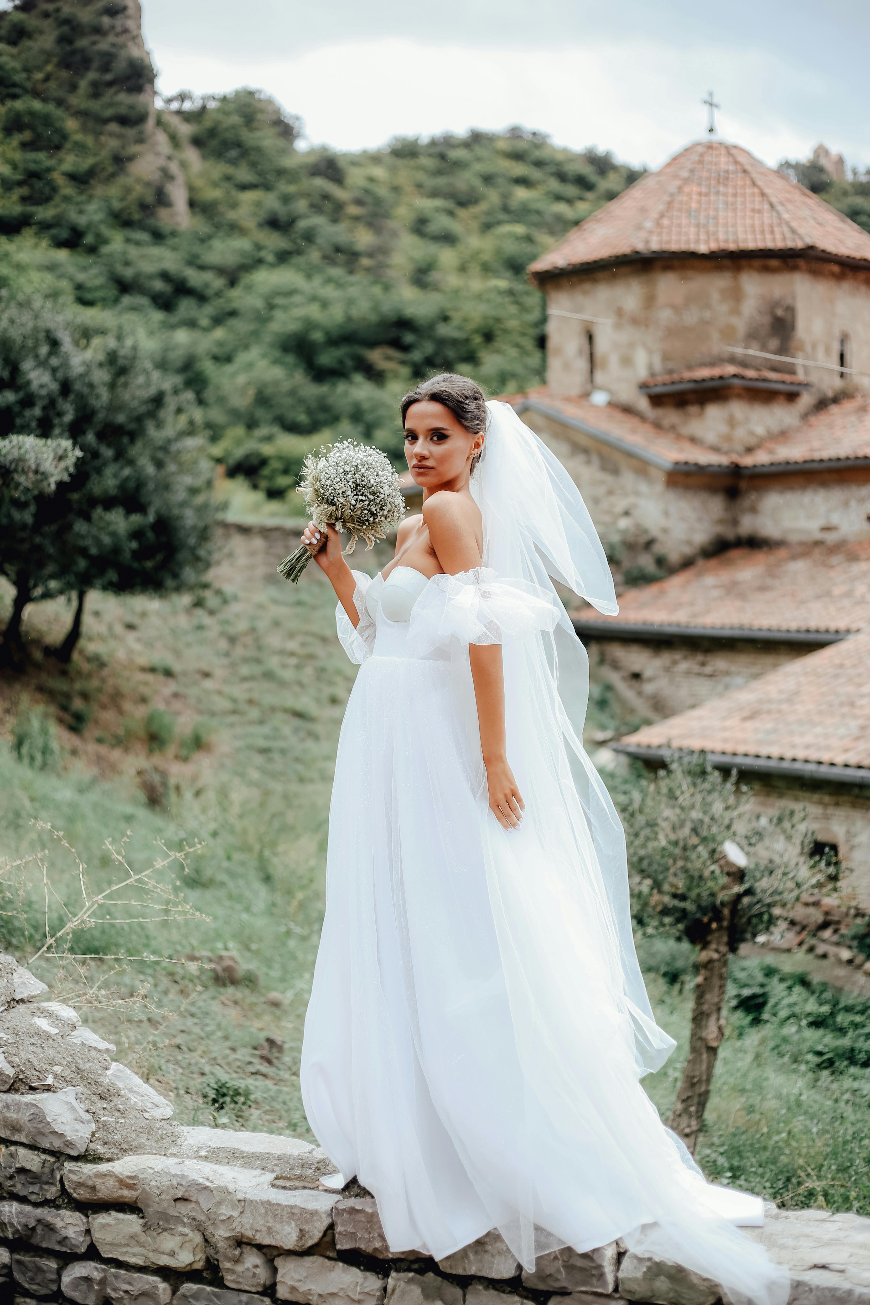 A Woman in Her Wedding Dress · Free Stock Photo