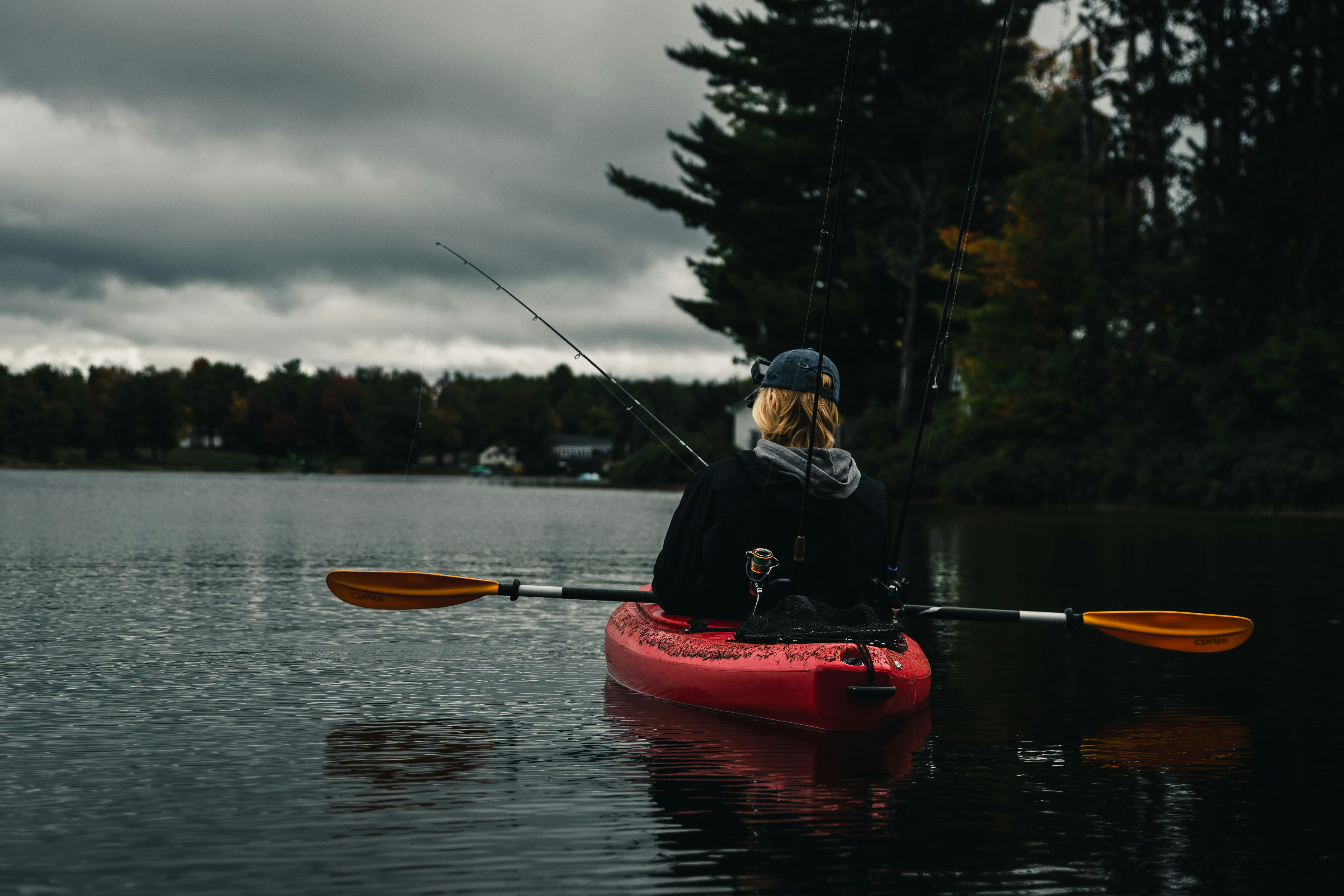 Person in Kayak Fishing · Free Stock Photo