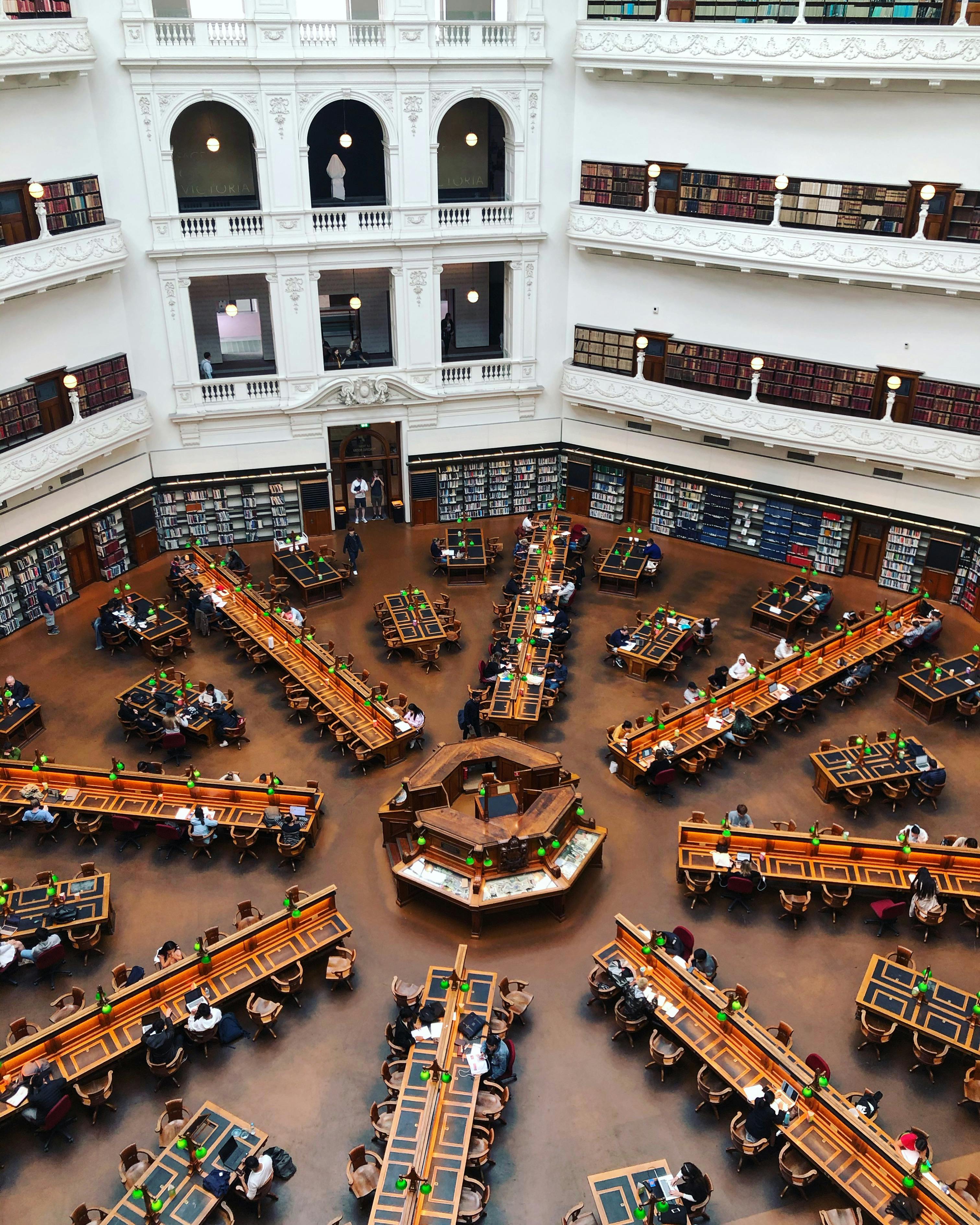 Balconies Inside the State Library of Victoria in Melbourne Australia ...