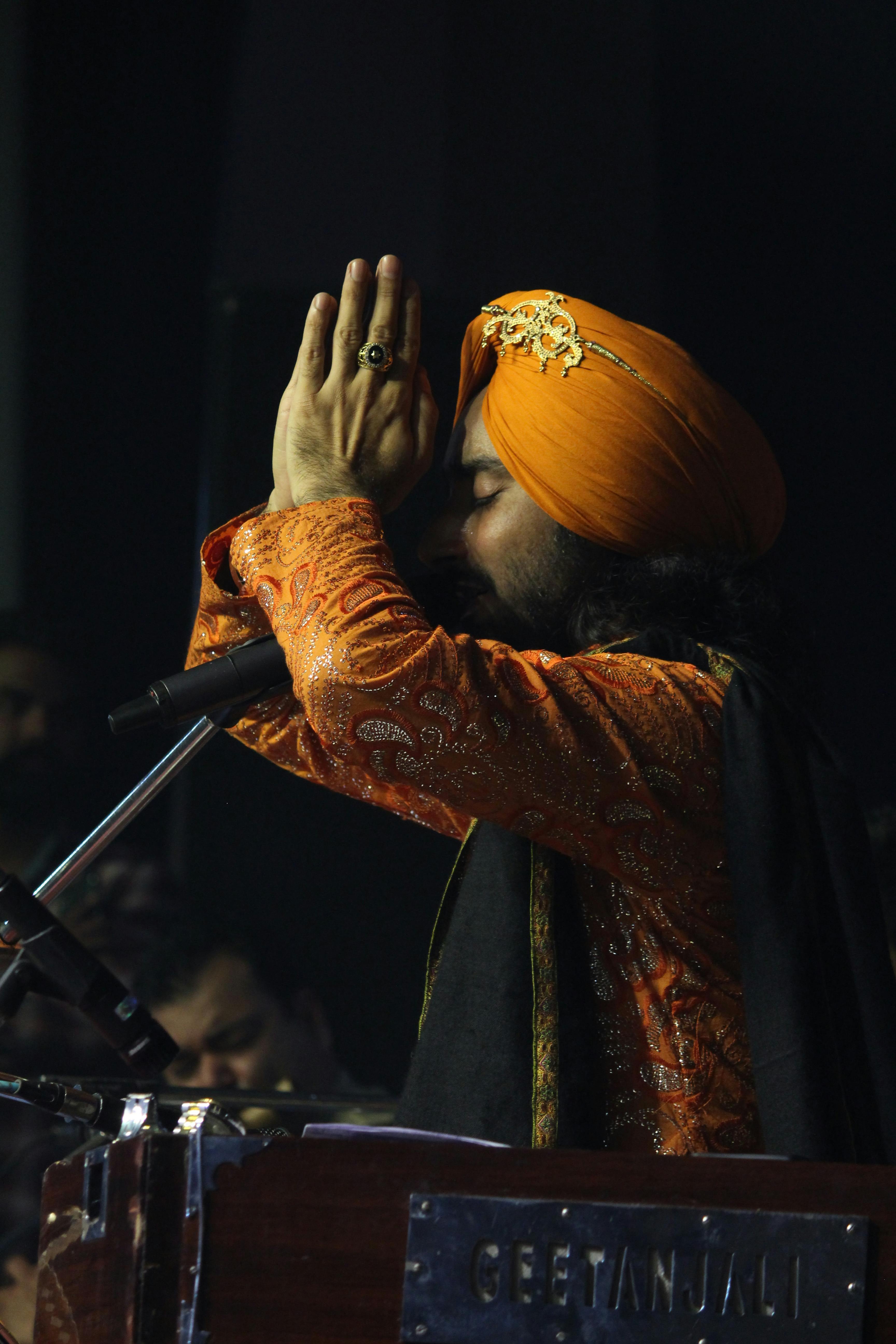 A Man in Turban using Microphone · Free Stock Photo
