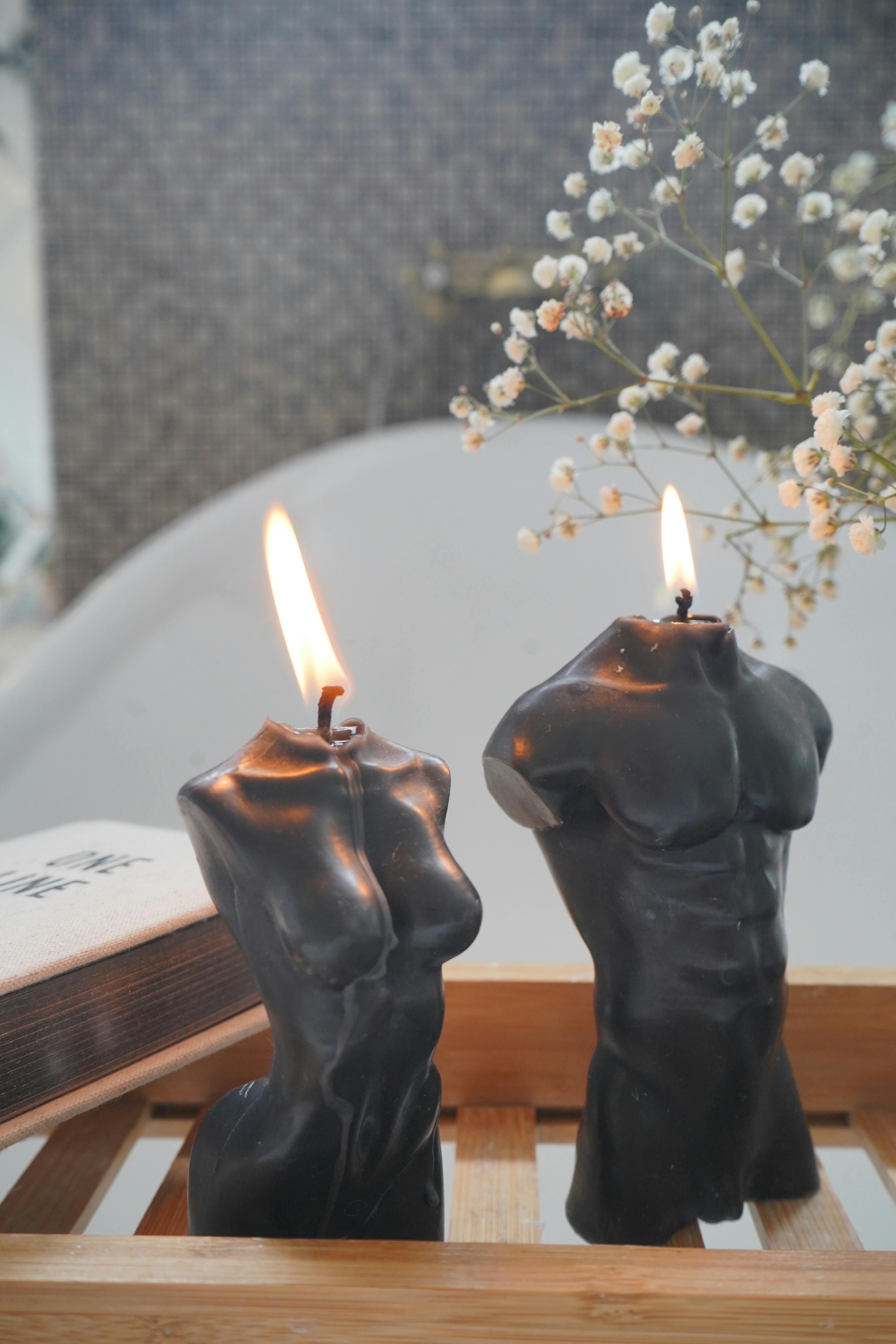 Lighted Human Body Candles · Free Stock Photo