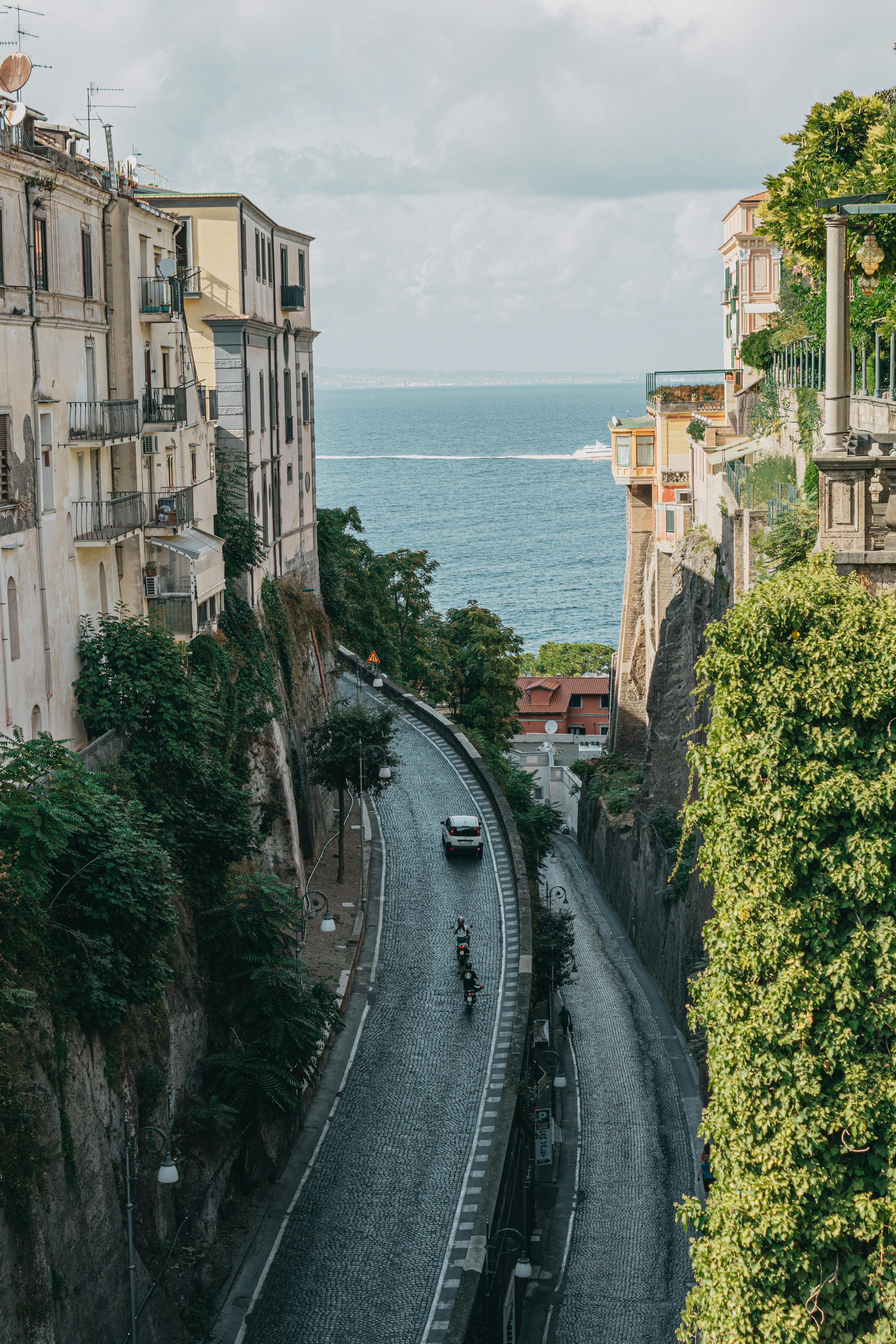 High Angle Shot Of Vehicles On Road · Free Stock Photo