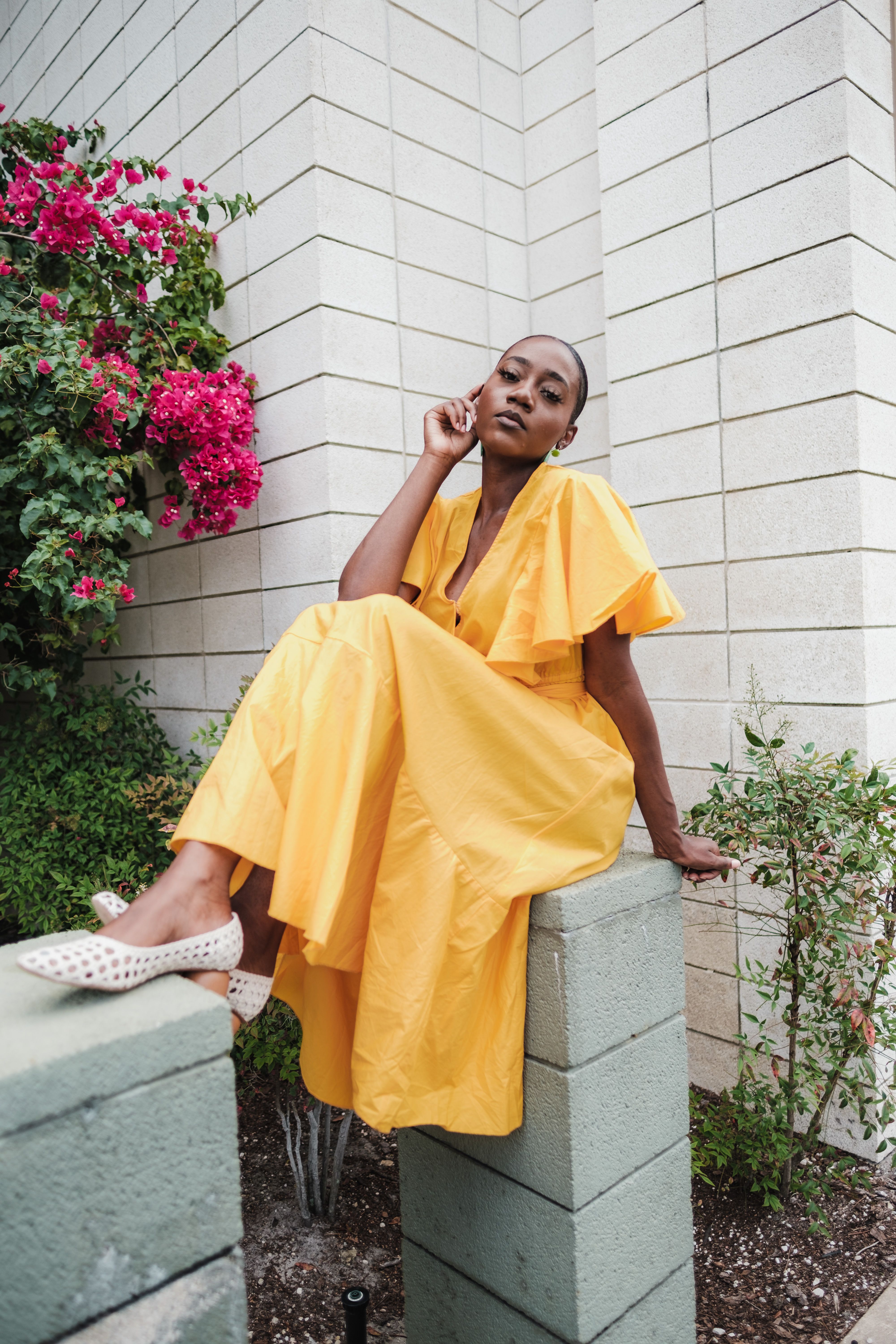 Woman in Yellow Dress · Free Stock Photo