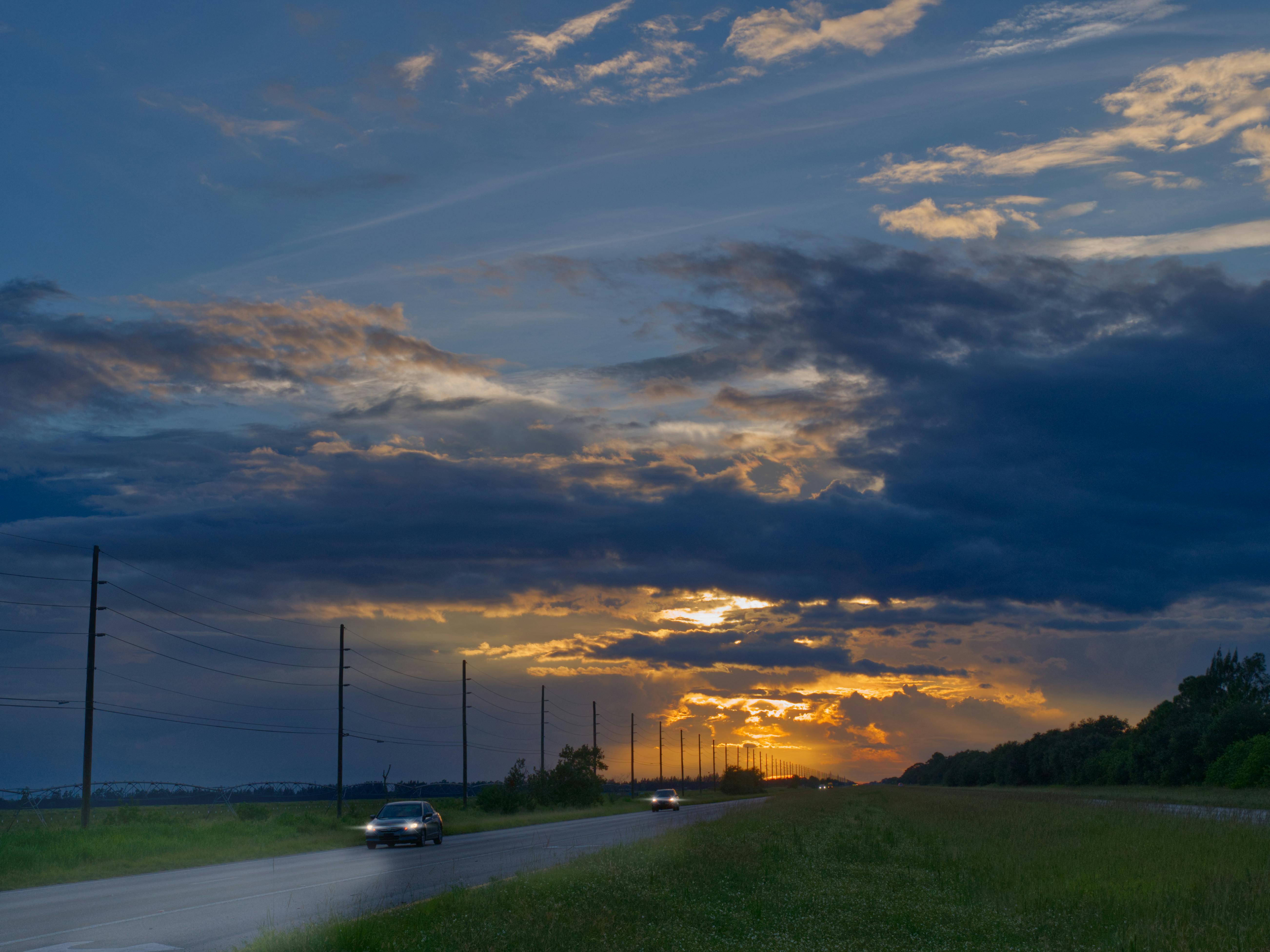 Cars on Road during Sunset · Free Stock Photo