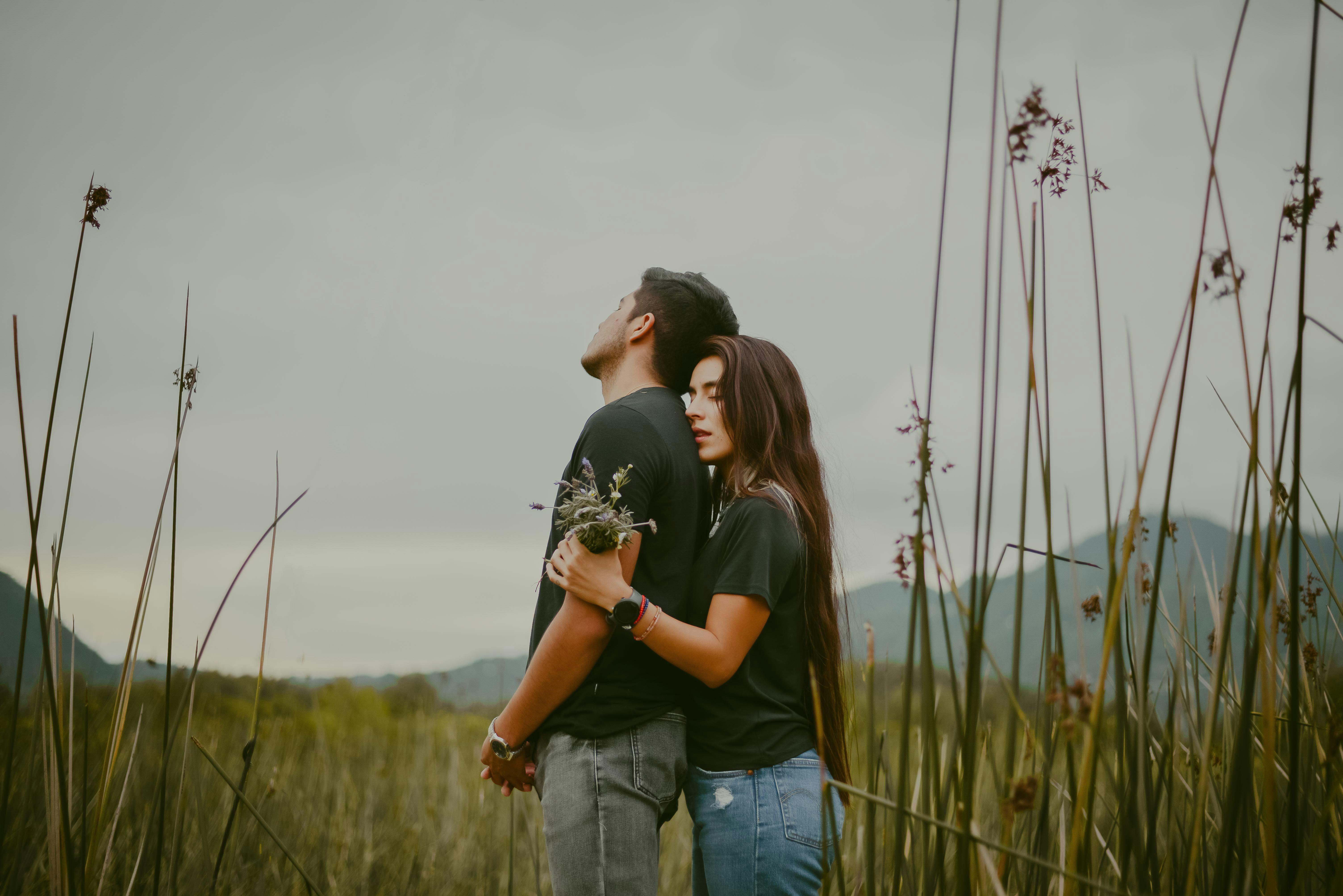 A Couple in a Hugging Pose · Free Stock Photo