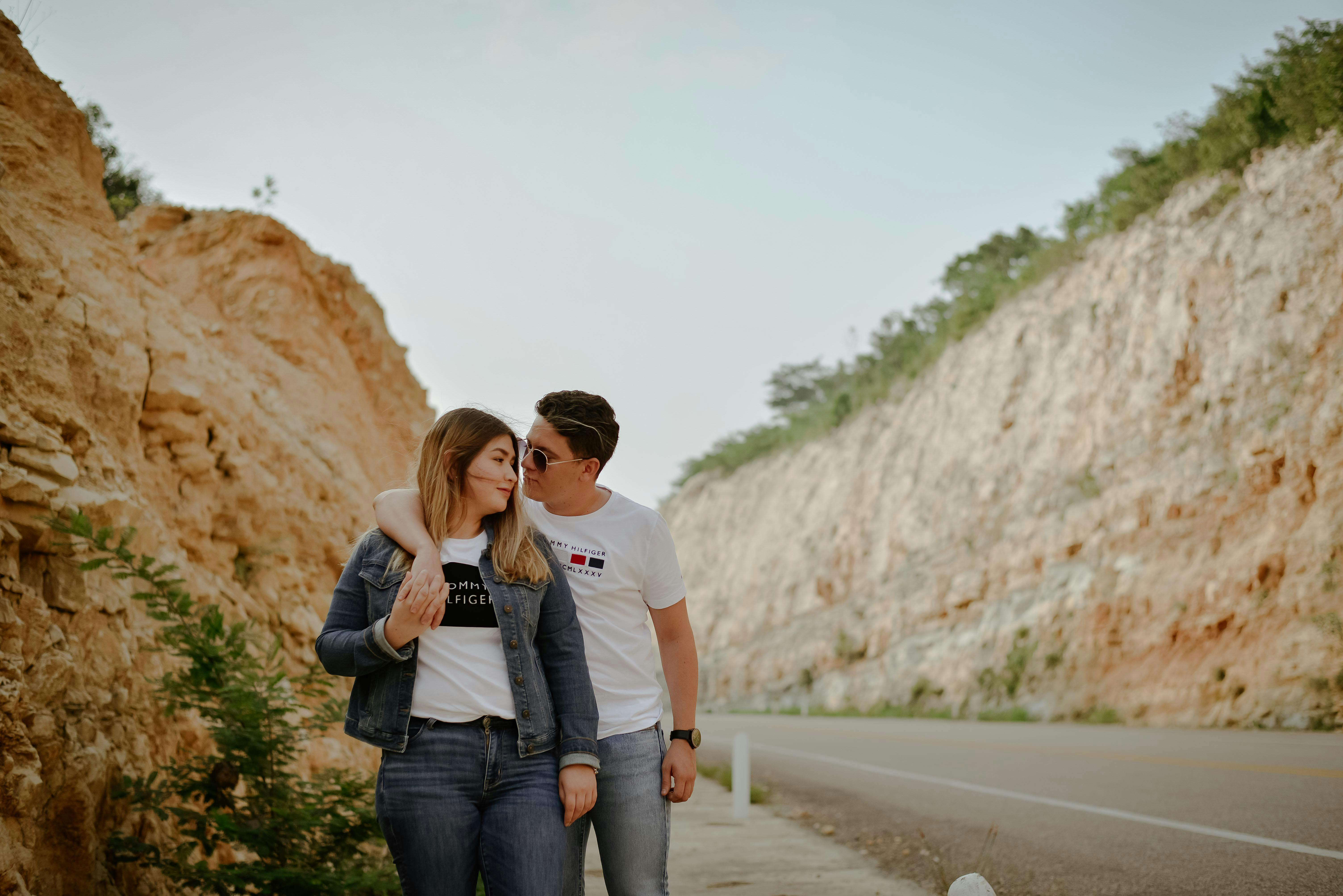 Couple Standing by the Road · Free Stock Photo