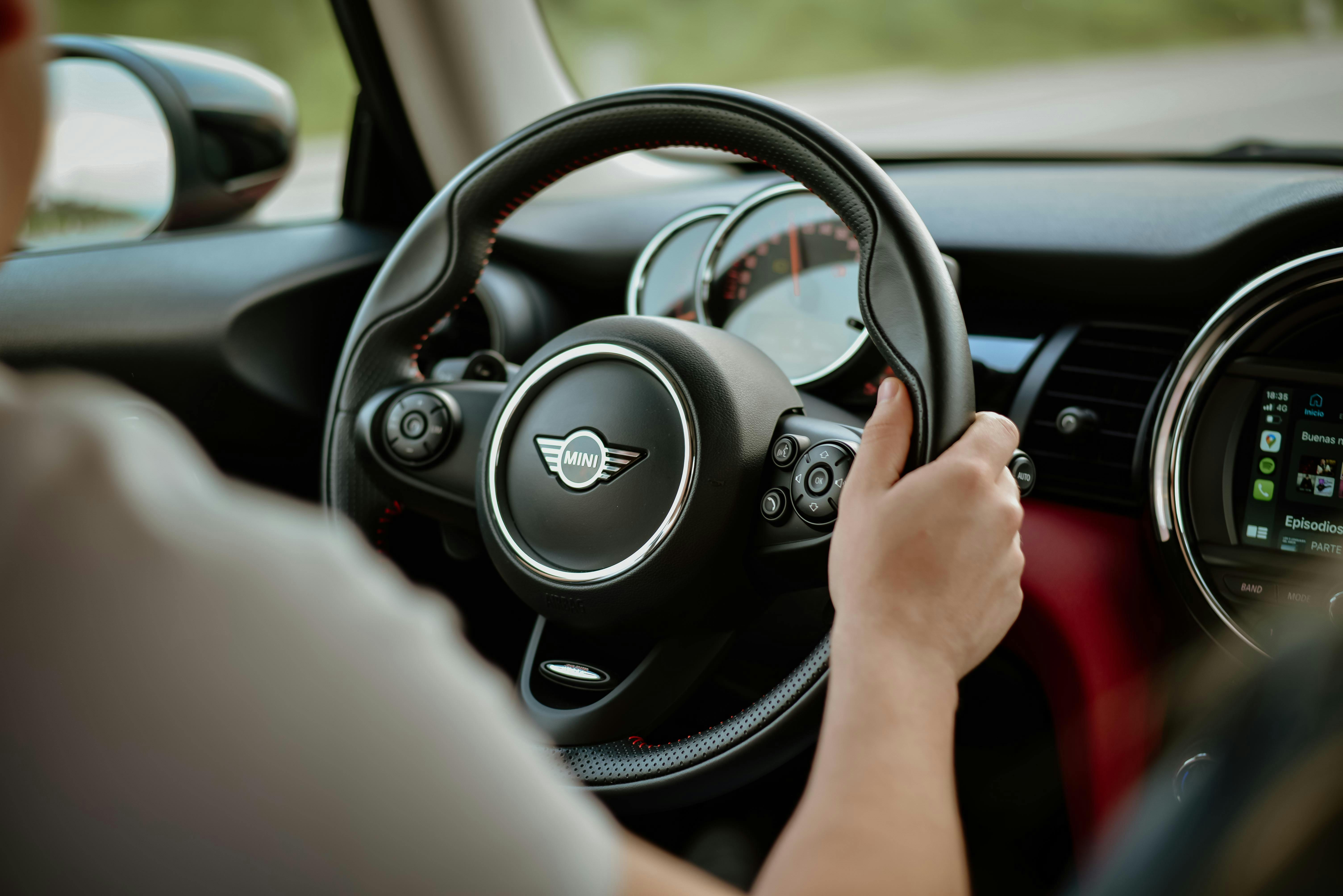 Green Mini Cooper Headlight · Free Stock Photo