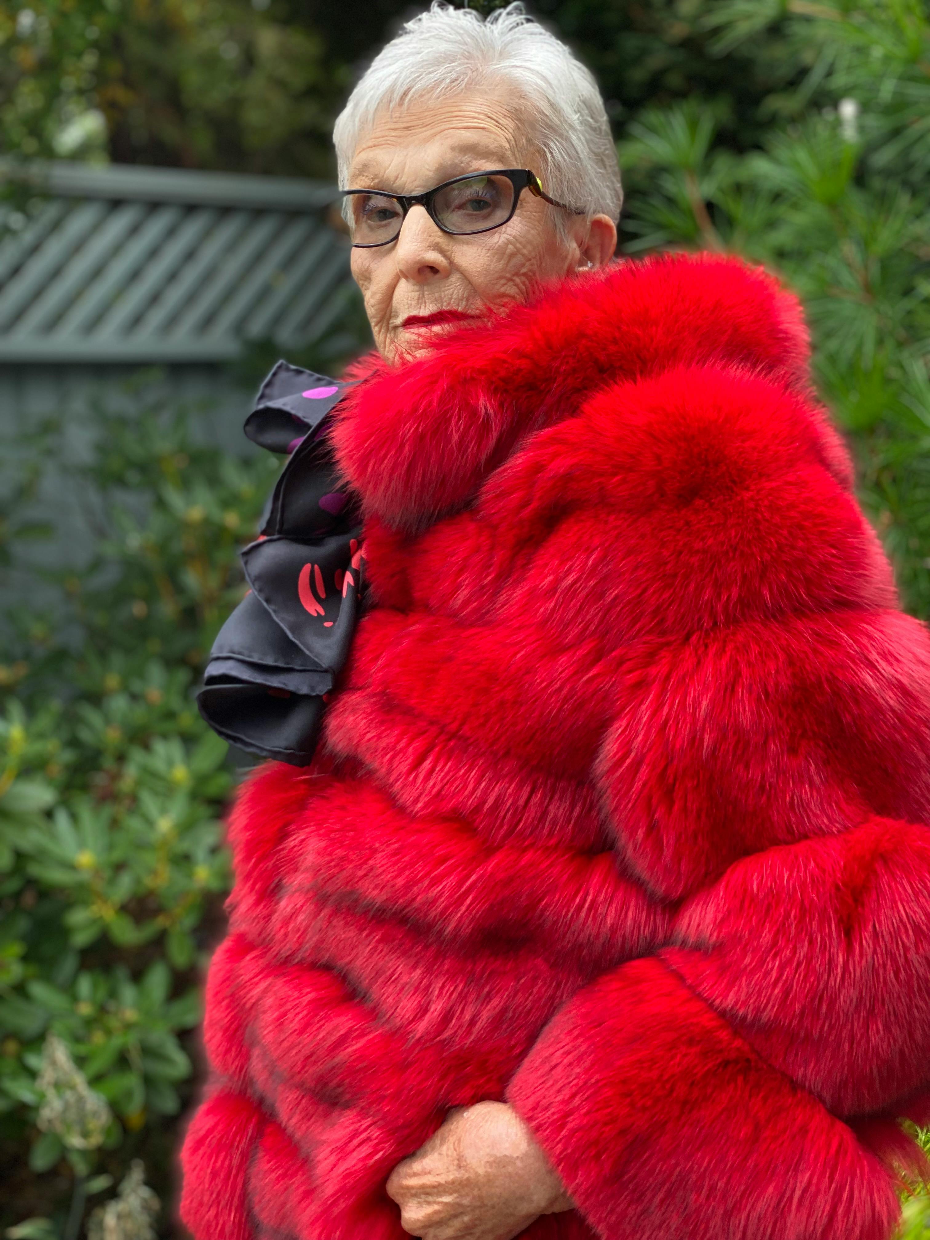 A Person in Red Fur Coat · Free Stock Photo
