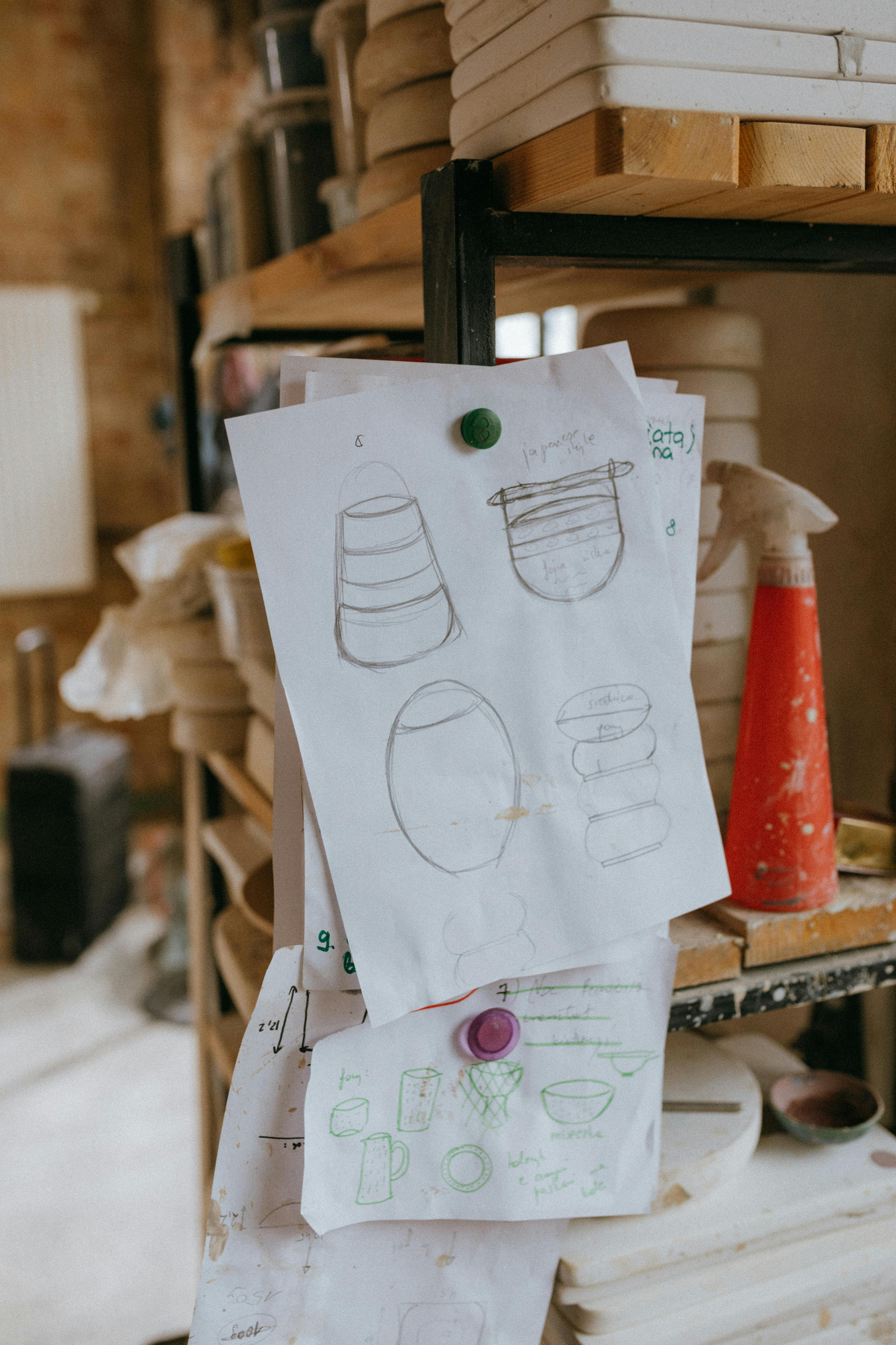 White Printer Paper With Hand Drawings · Free Stock Photo